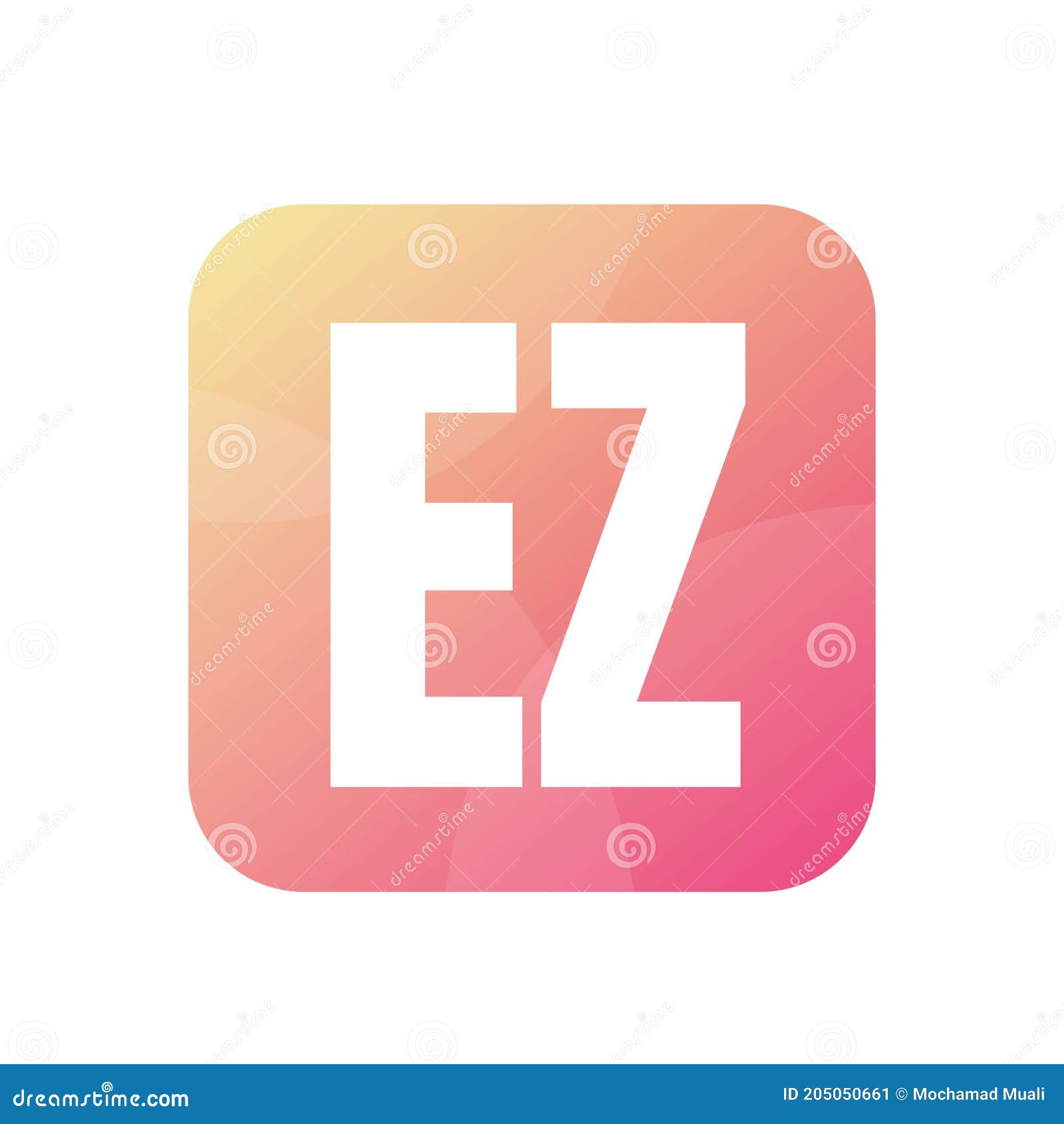 EZ Letter Logo Design with Simple Style Stock Vector - Illustration of ...
