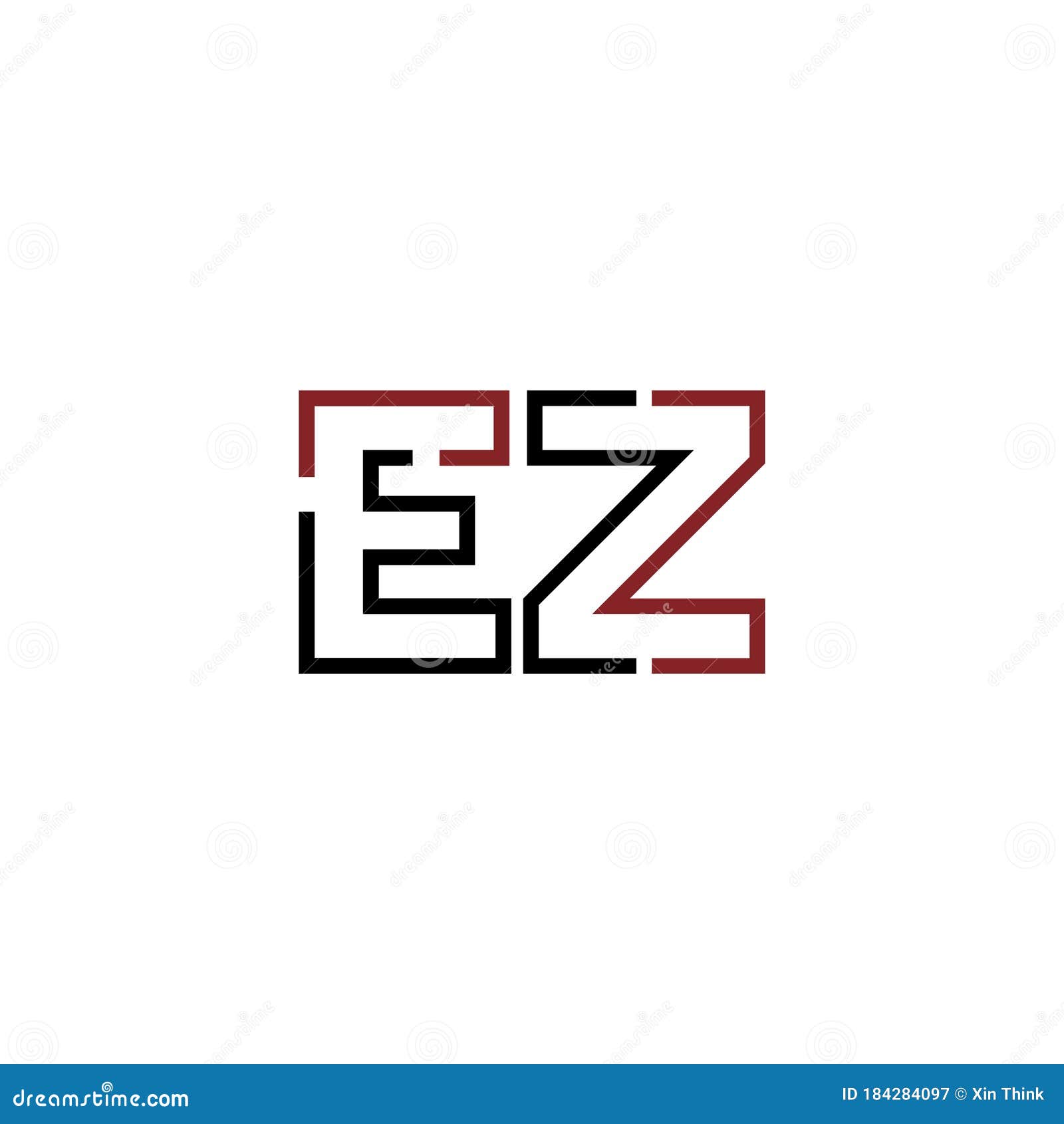 EZ Letter Logo Icon Design Template Elements Stock Vector ...