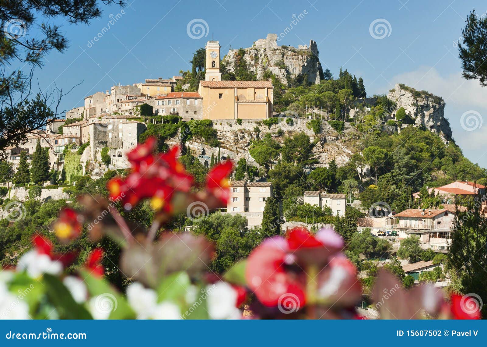 Eze stock photo. Image of building, history, azur, beauty - 15607502