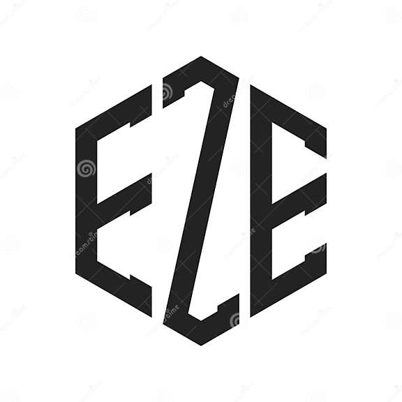 EZE Logo Design. Initial Letter EZE Monogram Logo Using Hexagon Shape ...
