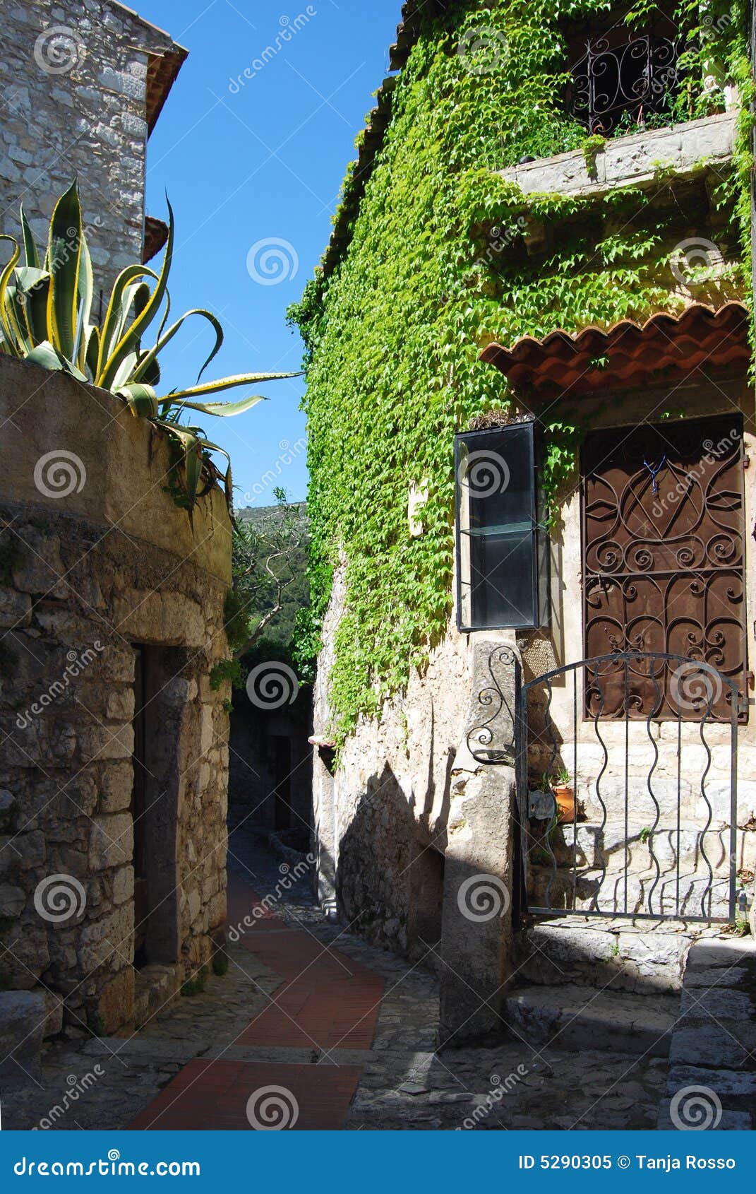 Eze Village stock image. Image of foreshortening, background - 5290305