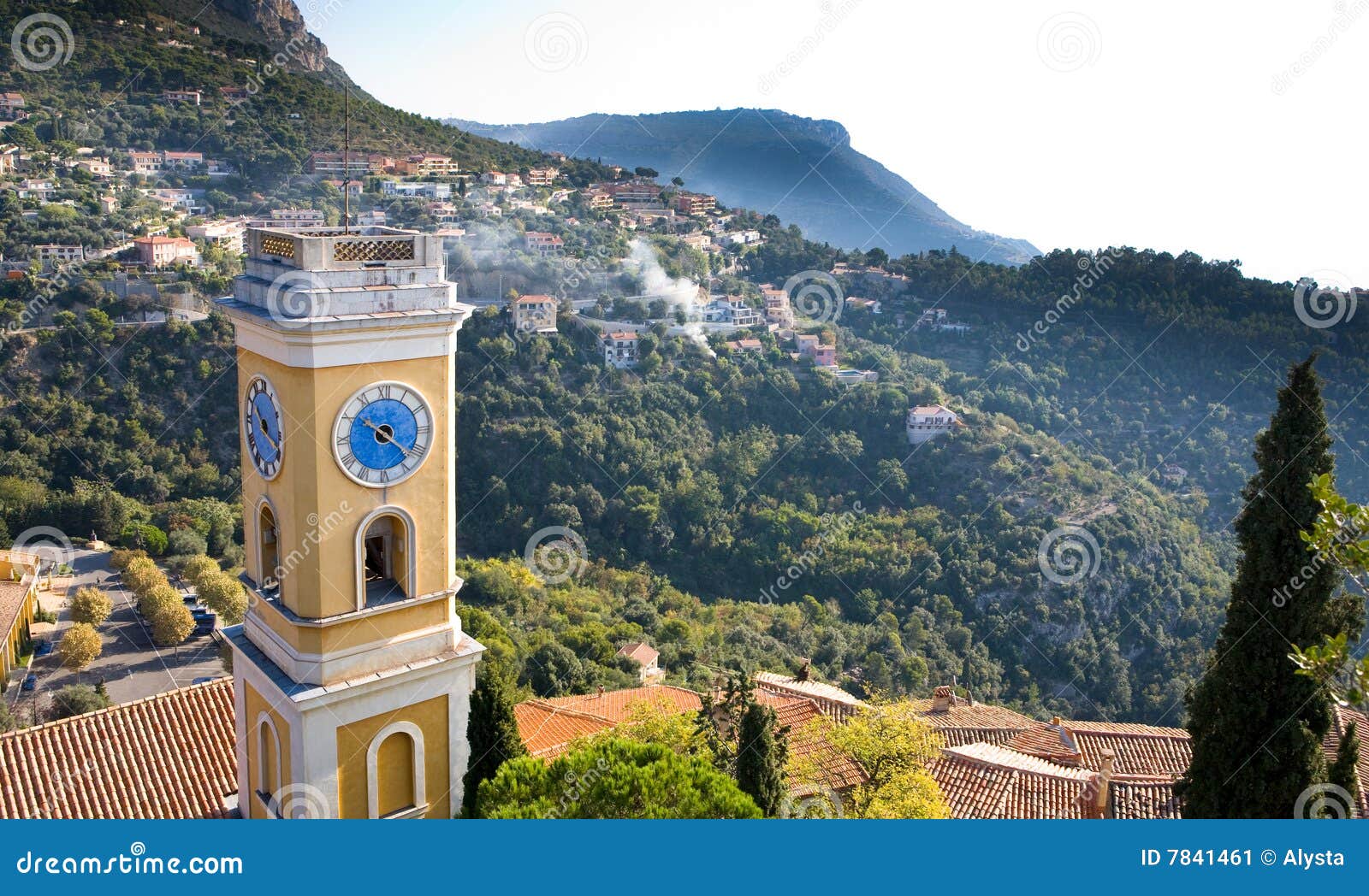 Eze Village Clock Tower stock image. Image of clock, city - 7841461
