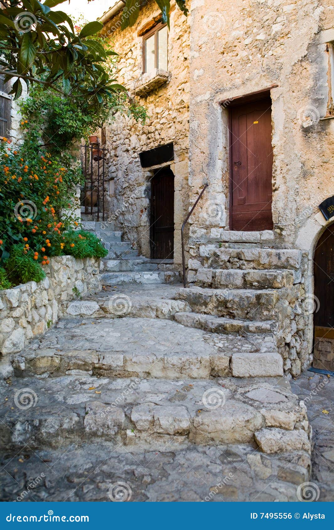 Eze Village Street Steps stock photo. Image of steps, city - 7495556