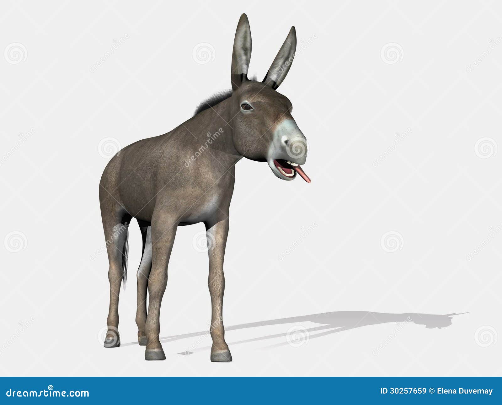 Ezel Die Bij U Lachen - 3D Geef Terug Stock Illustratie - Illustration ...