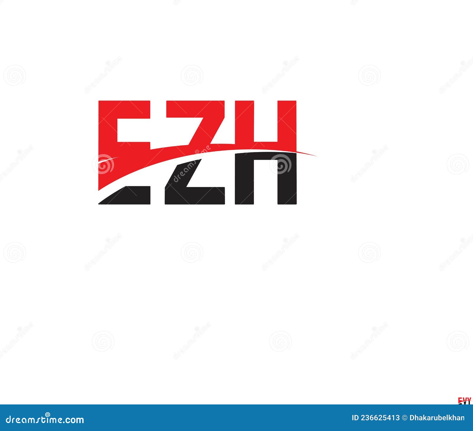 EZH Letter Initial Logo Design Vector Illustration Stock Vector ...