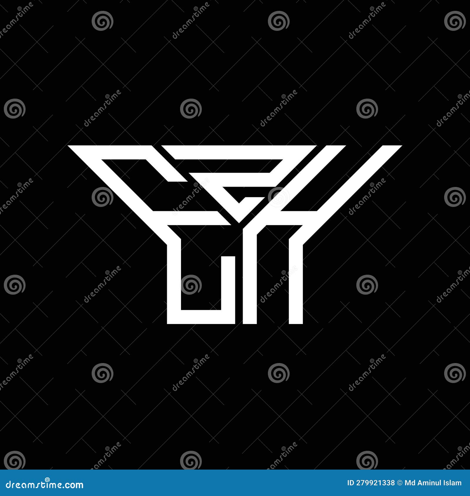 EZH Letter Logo Creative Design with Vector Graphic, EZH Stock ...