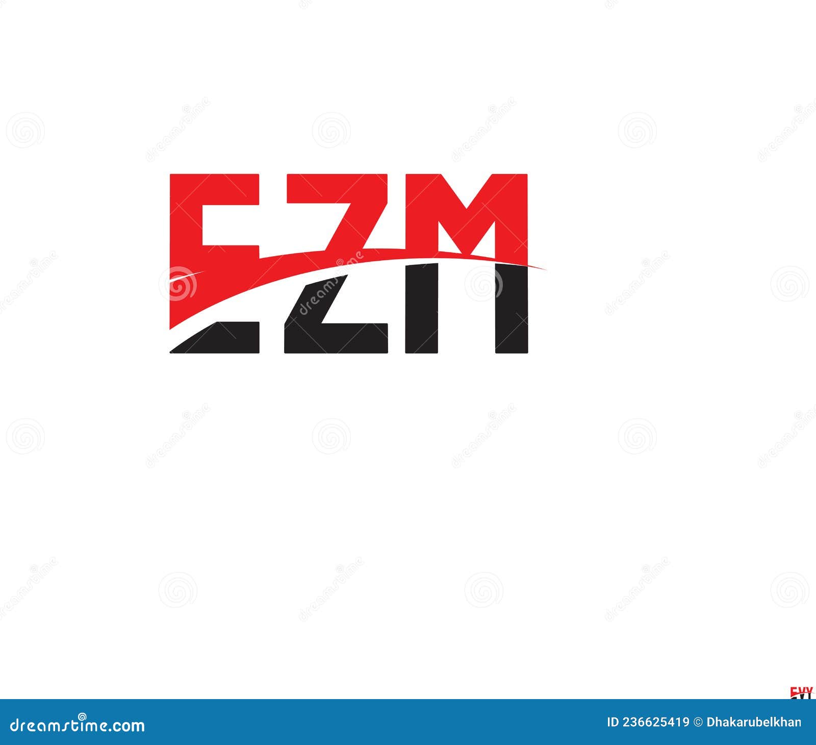 EZM Letter Initial Logo Design Vector Illustration Stock Vector ...