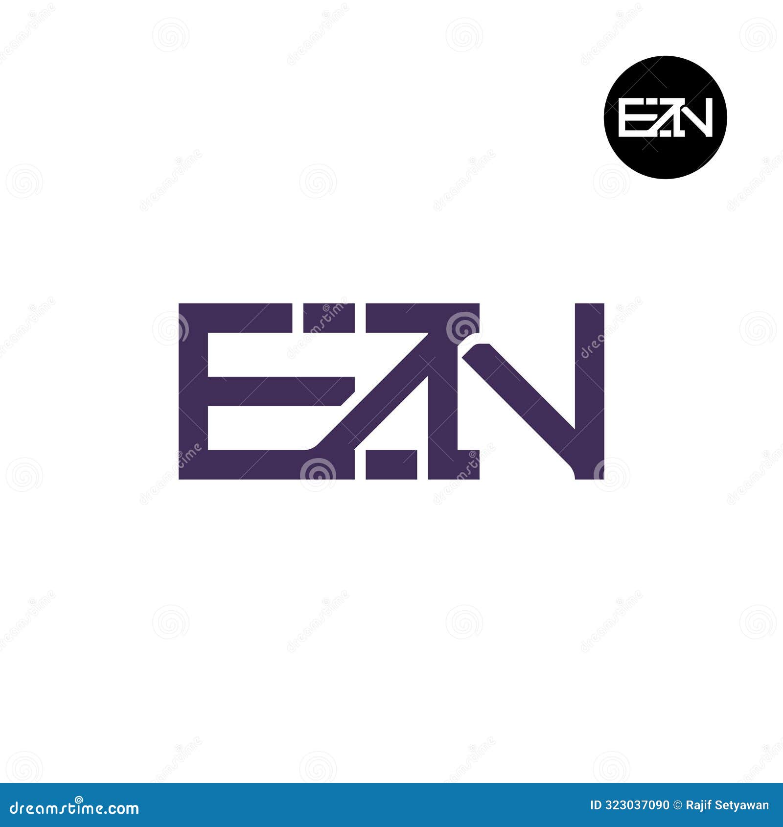 EZN Logo Letter Monogram Design Stock Vector - Illustration of alphabet ...