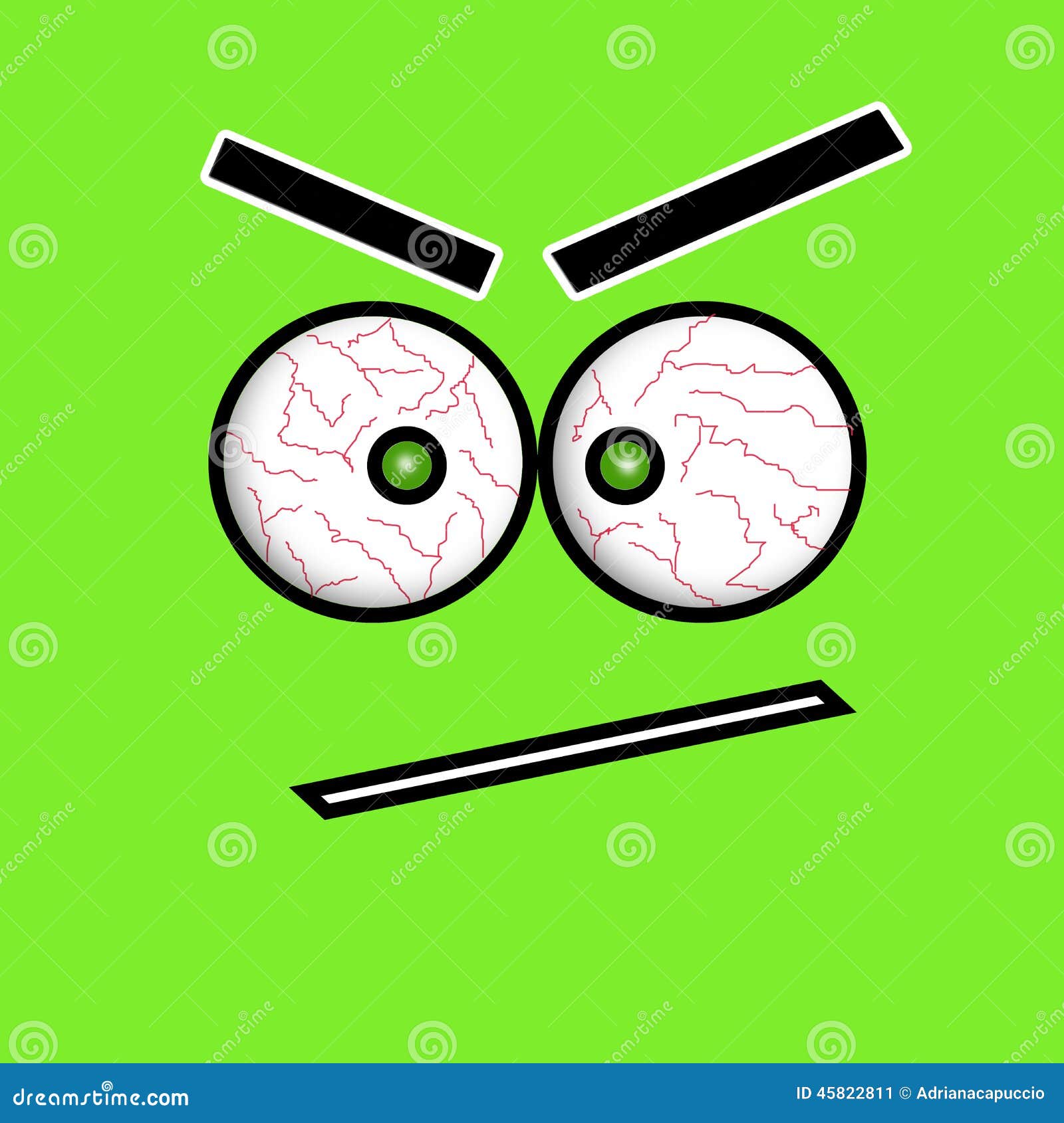 Fâché illustration stock. Illustration du oeil, accent - 45822811