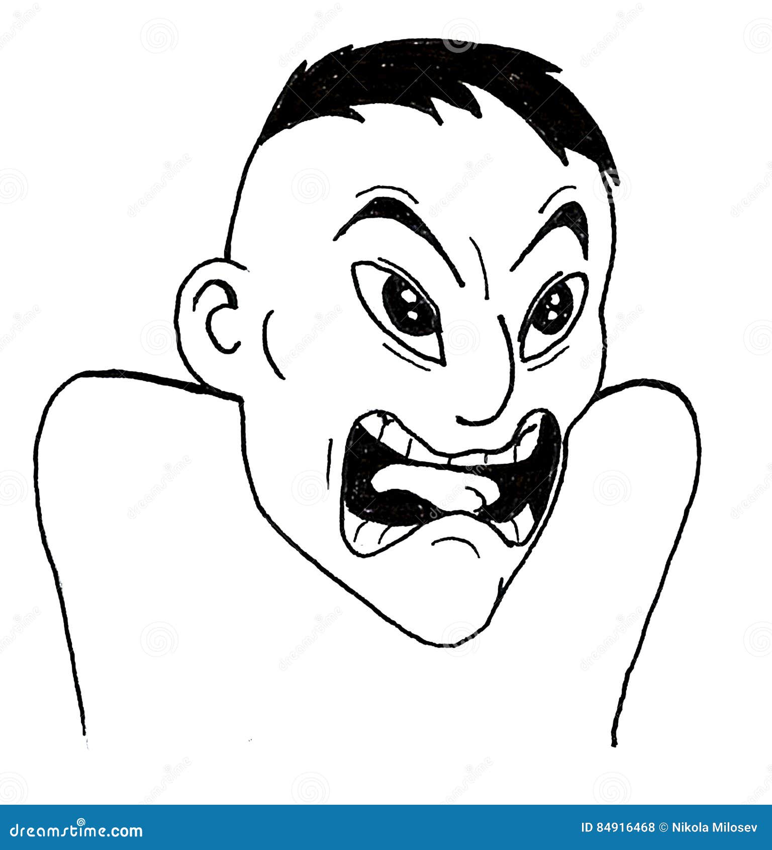 Fâché illustration stock. Illustration of tête, illustration - 84916468