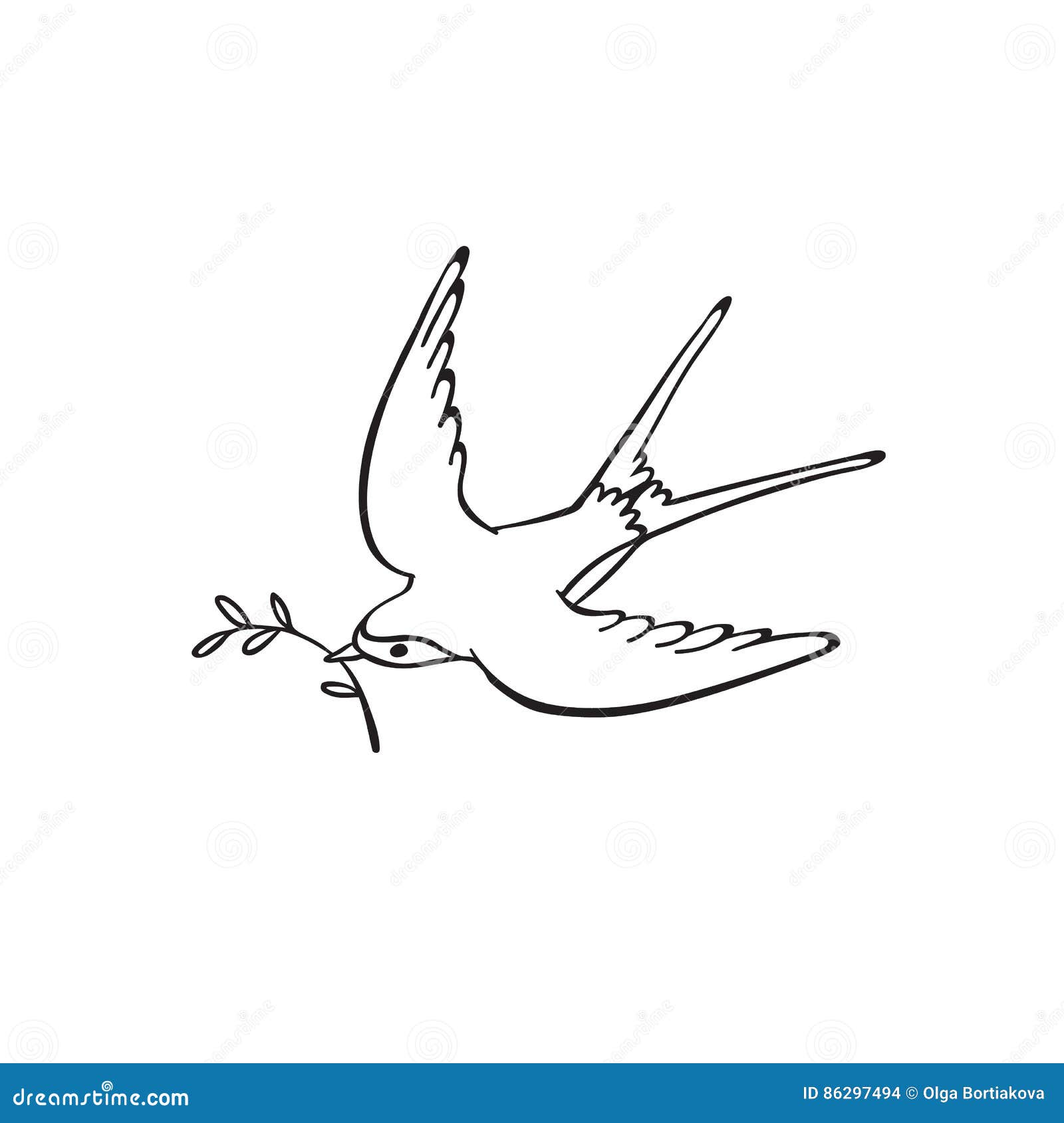 Fågel tecknad hand vektor illustrationer. Illustration av översikt ...