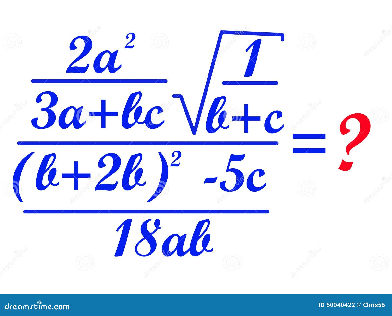 Fórmula da matemática ilustração stock. Ilustração de ciência - 50040422
