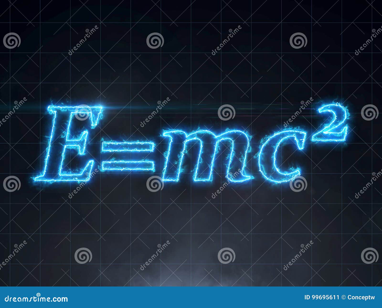 Fórmula De Einstein - Teoría De Relatividad E=mc2 Stock de ilustración ...