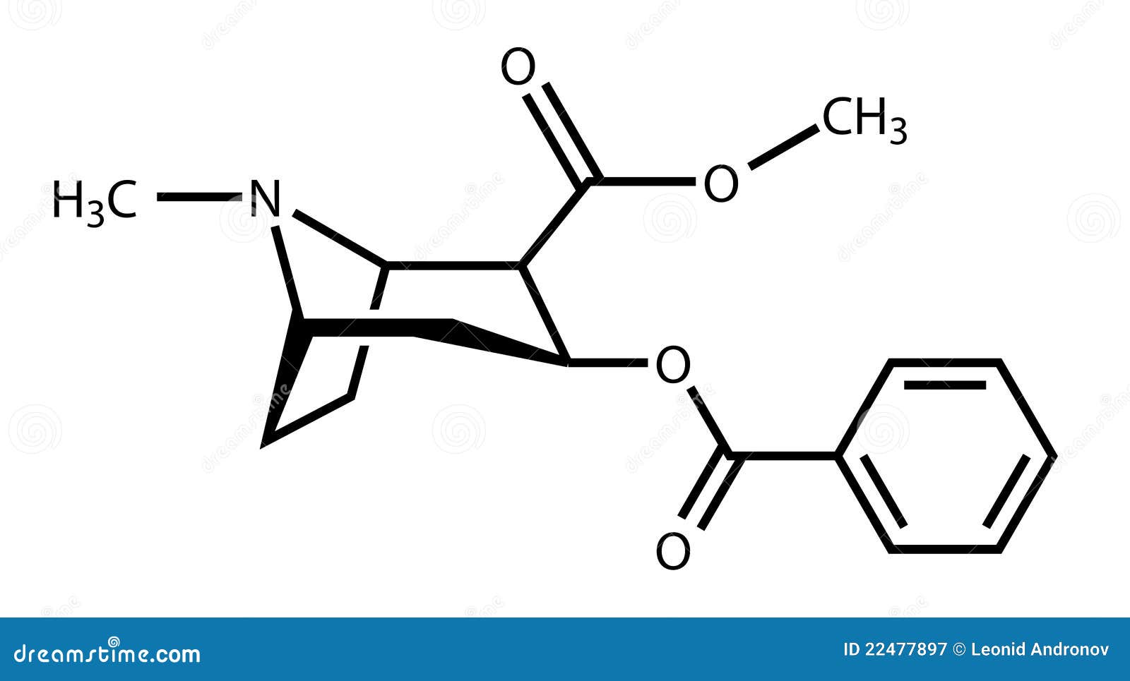 Fórmula Estructural De La Cocaína Fotografía de archivo libre de ...