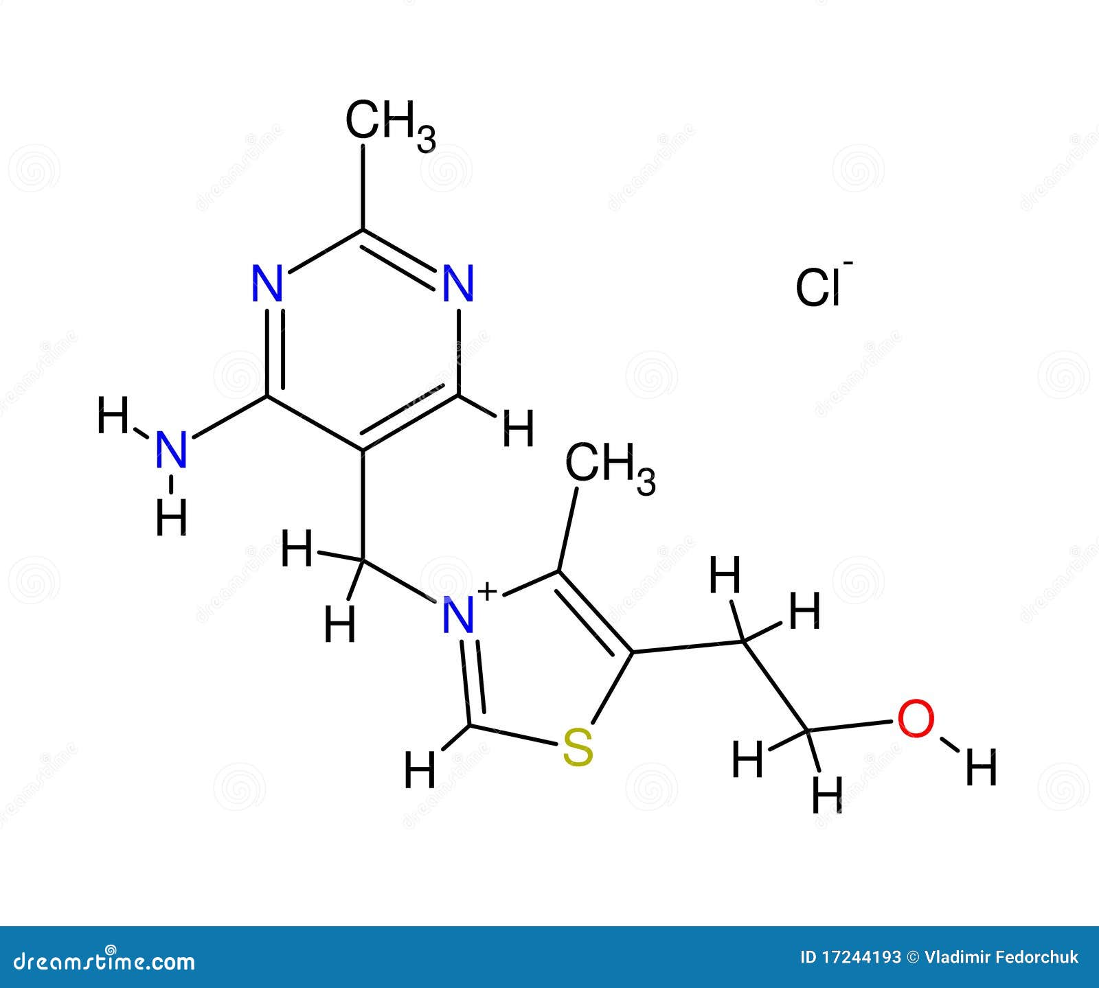 Fórmula Estructural De La Tiamina Stock de ilustración - Ilustración de ...
