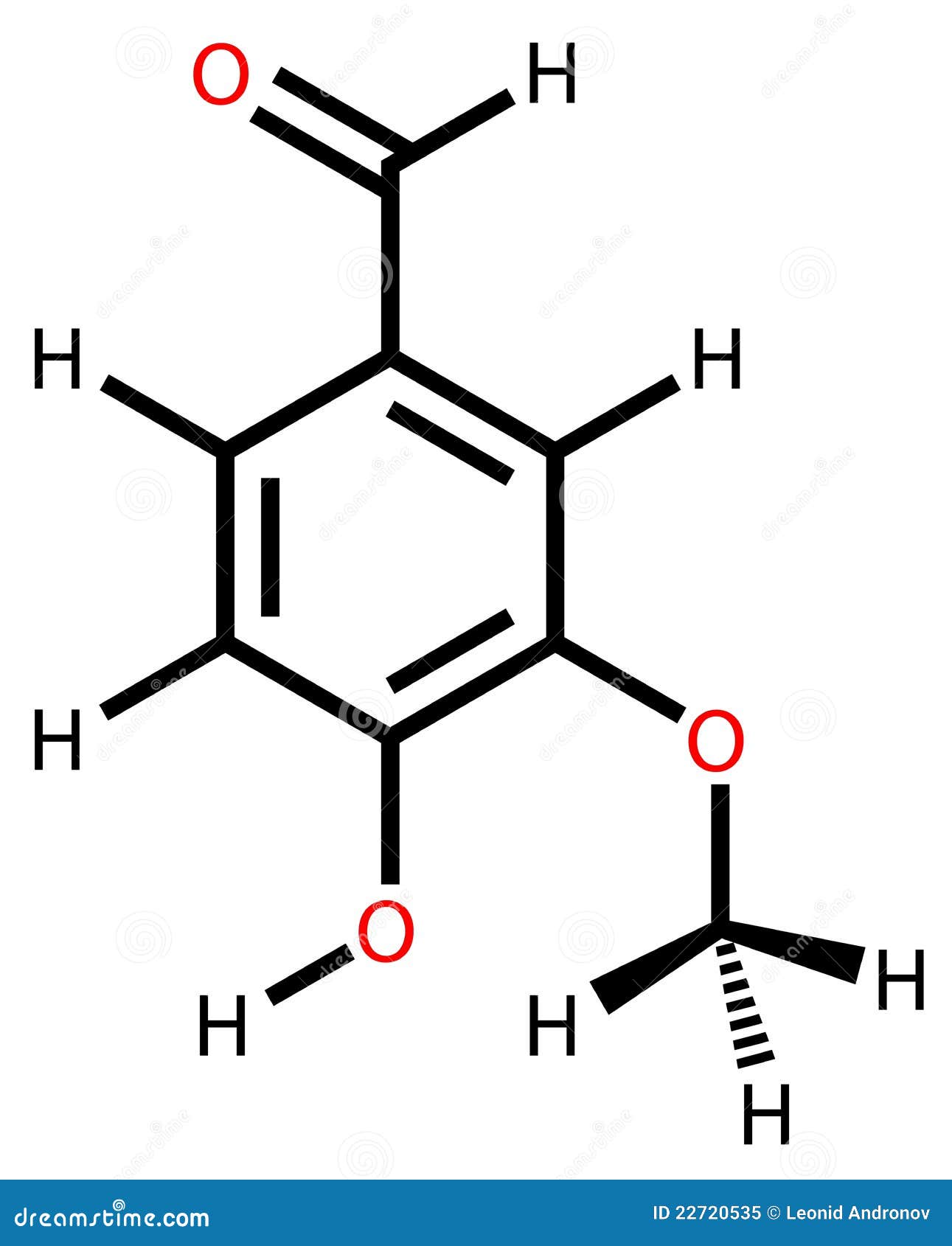 Fórmula Estructural De La Vainillina Ilustración del Vector ...