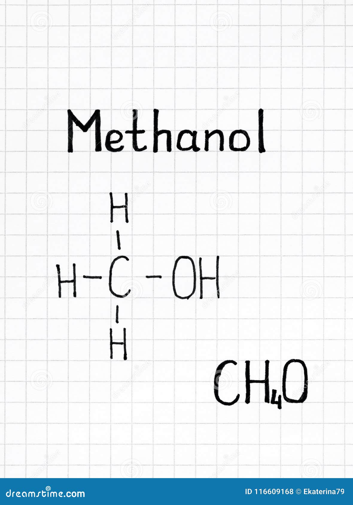 Fórmula Química Del Metanol Stock de ilustración - Ilustración de ...