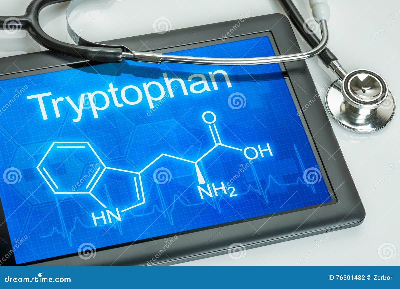 Fórmula Química Del Triptófano Foto de archivo - Imagen de digital ...