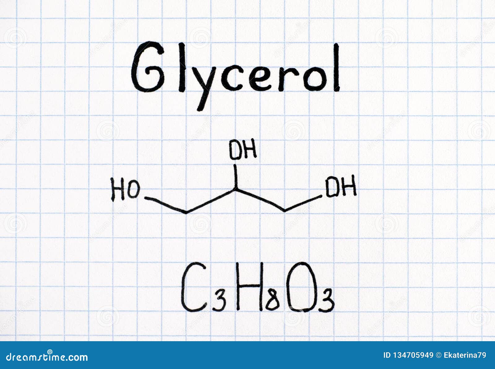 Fórmula Química Do Glicerol Imagem de Stock - Imagem de manuscrito ...