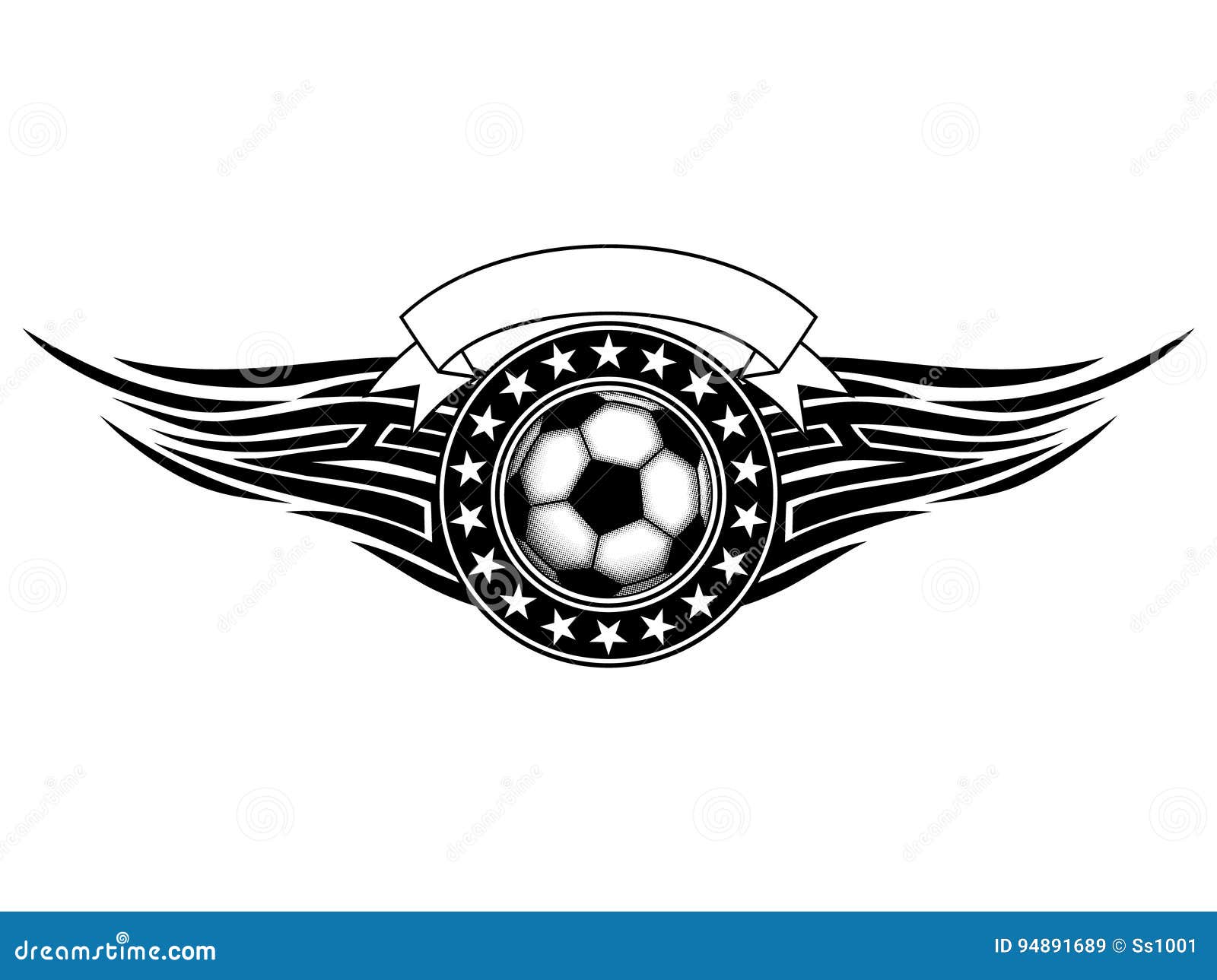 Fútbol tribal ilustración del vector. Ilustración de cuero - 94891689