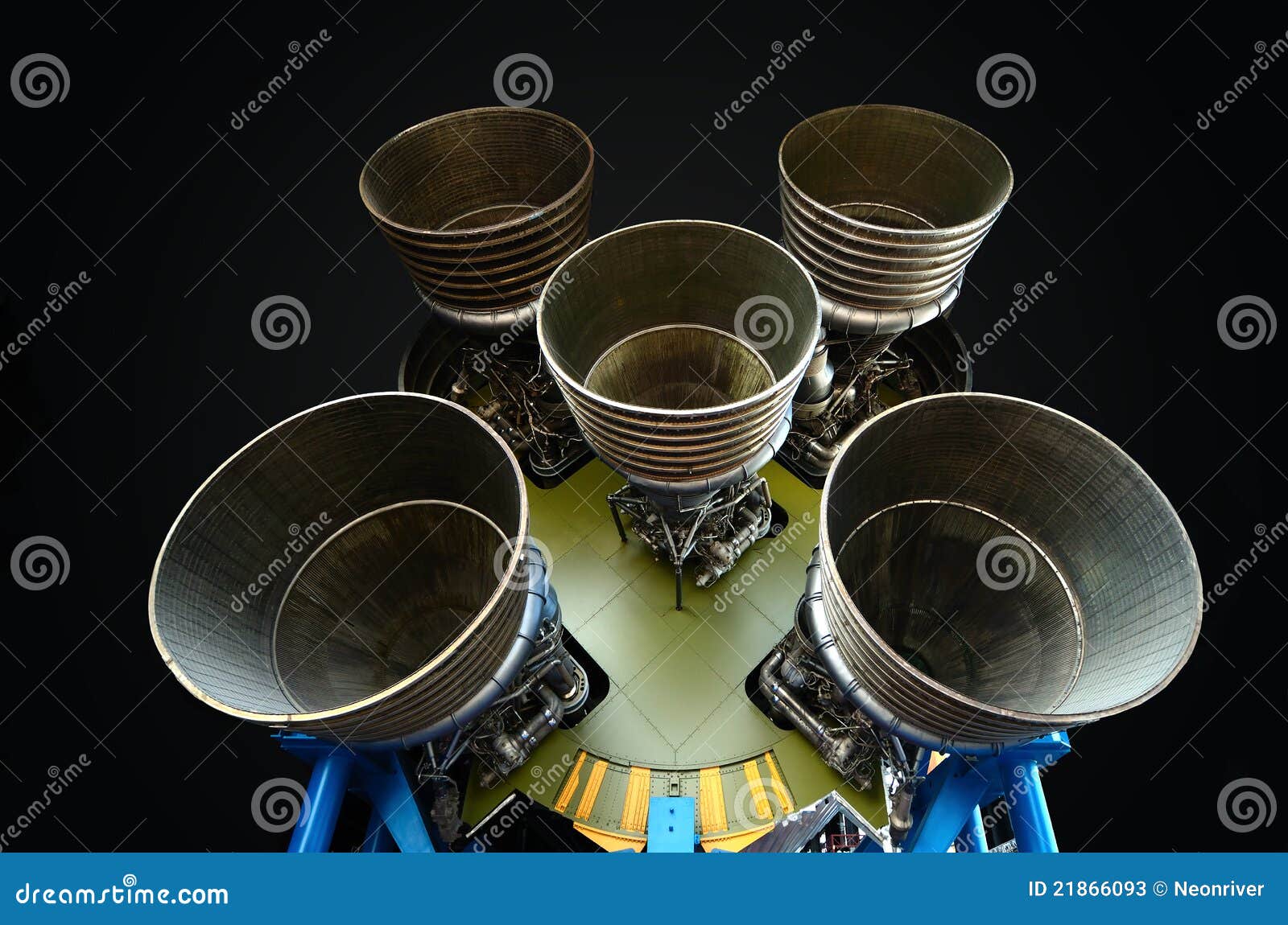 F-1 Rocket Engines stock image. Image of isolated, metal - 21866093