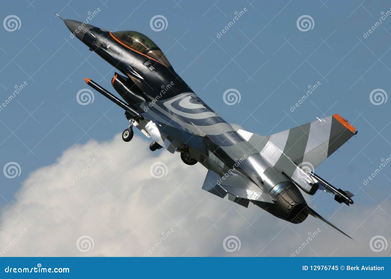 F-16 Fighting Falcon Jets (models) Fly Through Clouds Royalty-Free ...