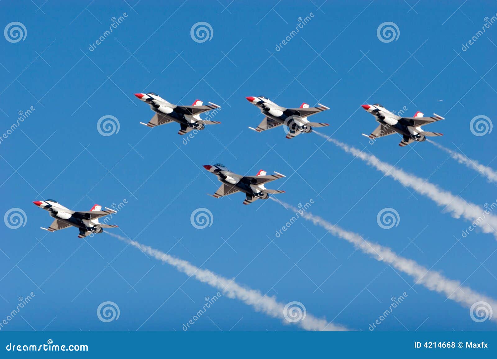 F-16 Thunderbird Fighter Jets Stock Photo - Image of army, plane: 4214668