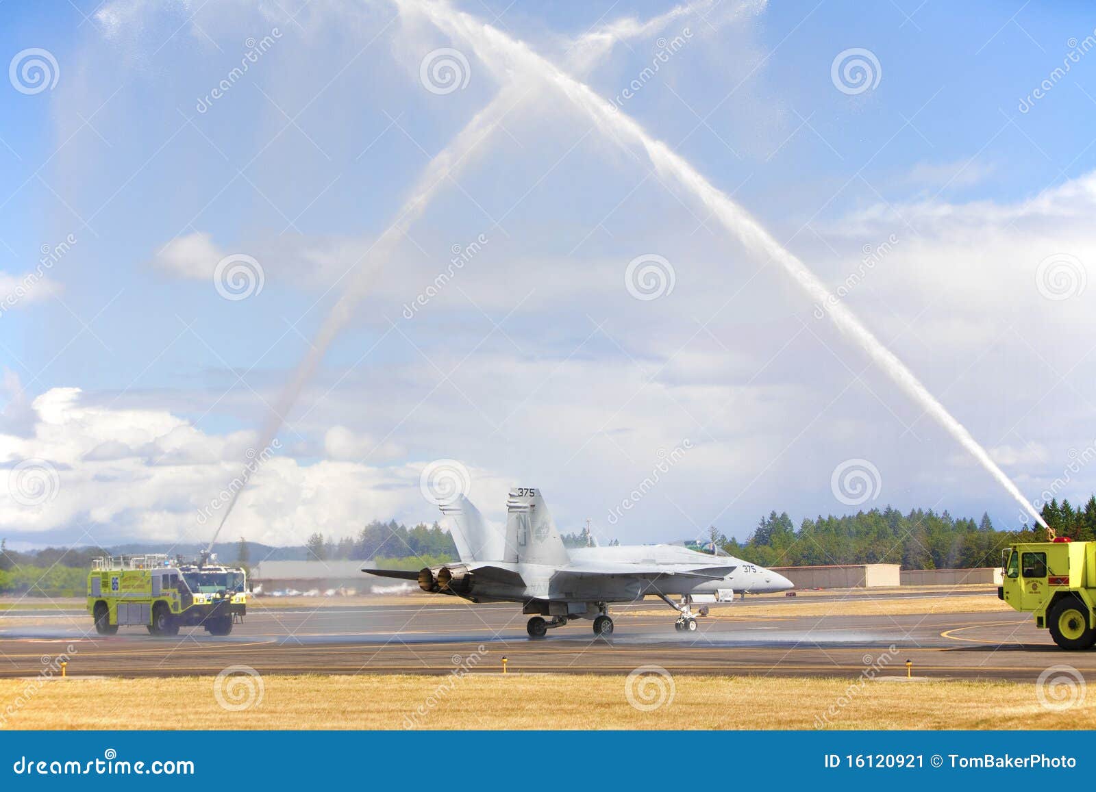 F/a-18 Hornet Pilot S Retirement Hosedown Stock Image - Image of ...