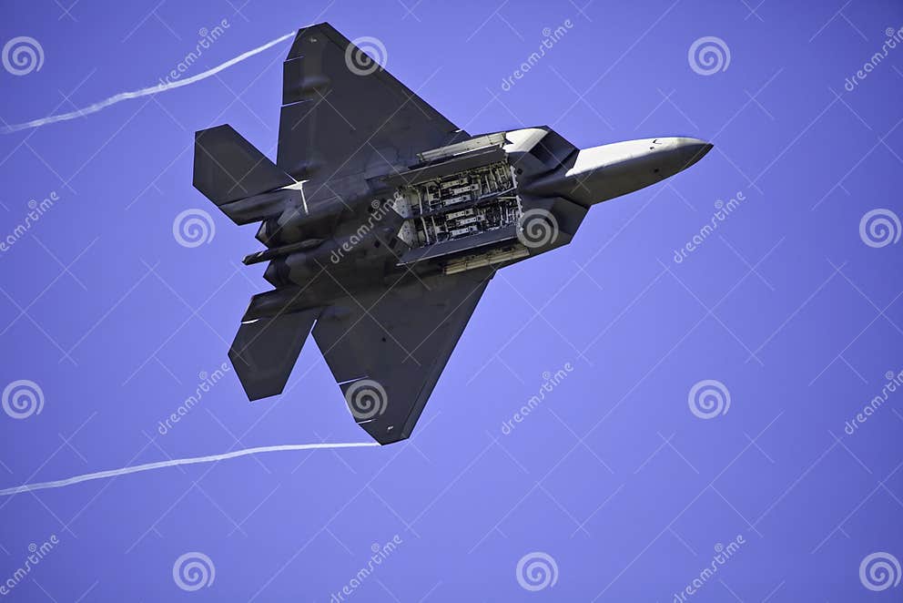 F-22 Raptor in flight stock image. Image of clouds, bomber - 16243517