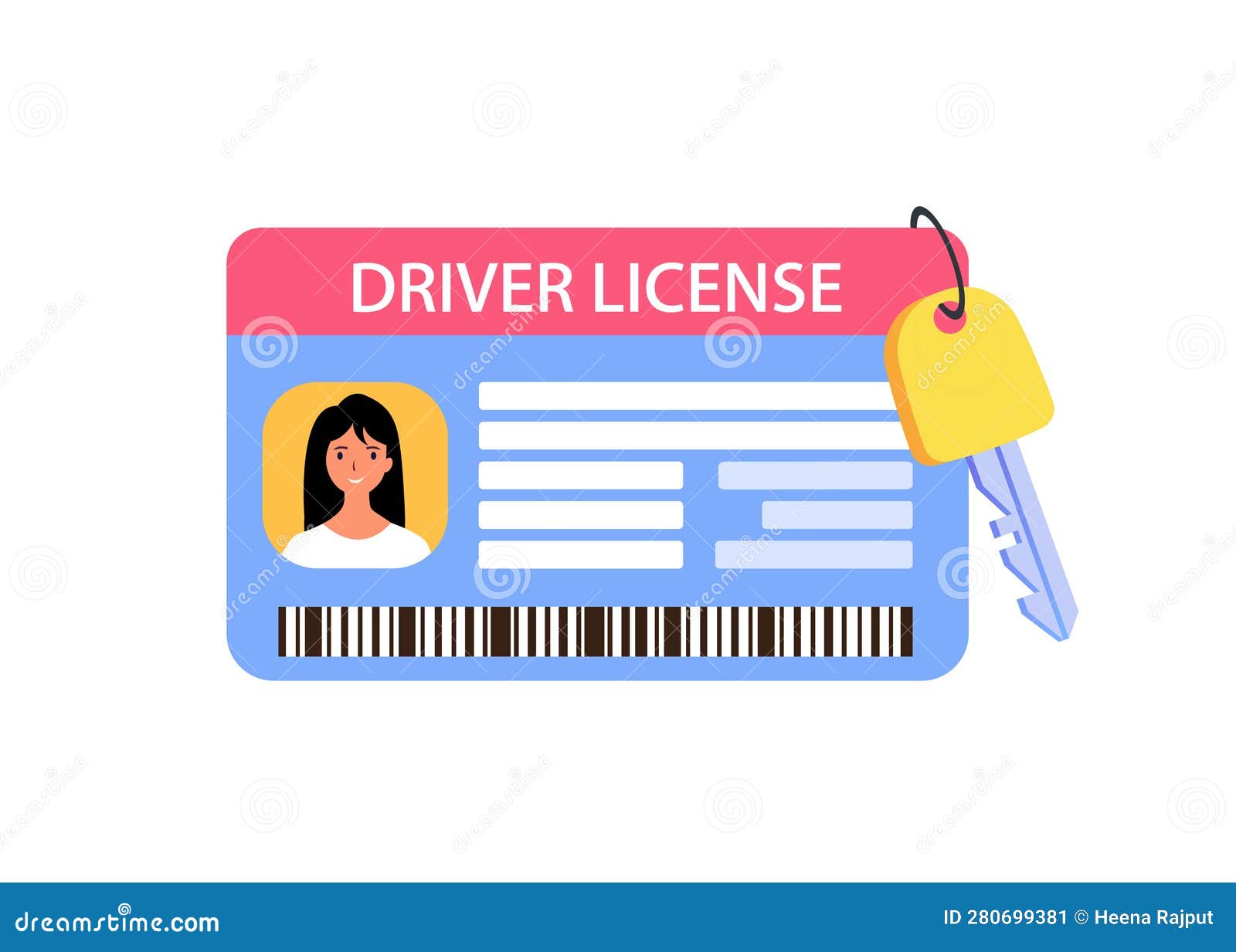 Driver License Plastic Card Template, Document Identification for ...