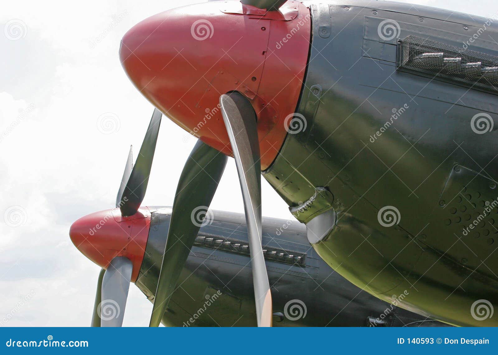 F-82 World War II Fighter Aircraft Props Stock Image - Image of fighter ...