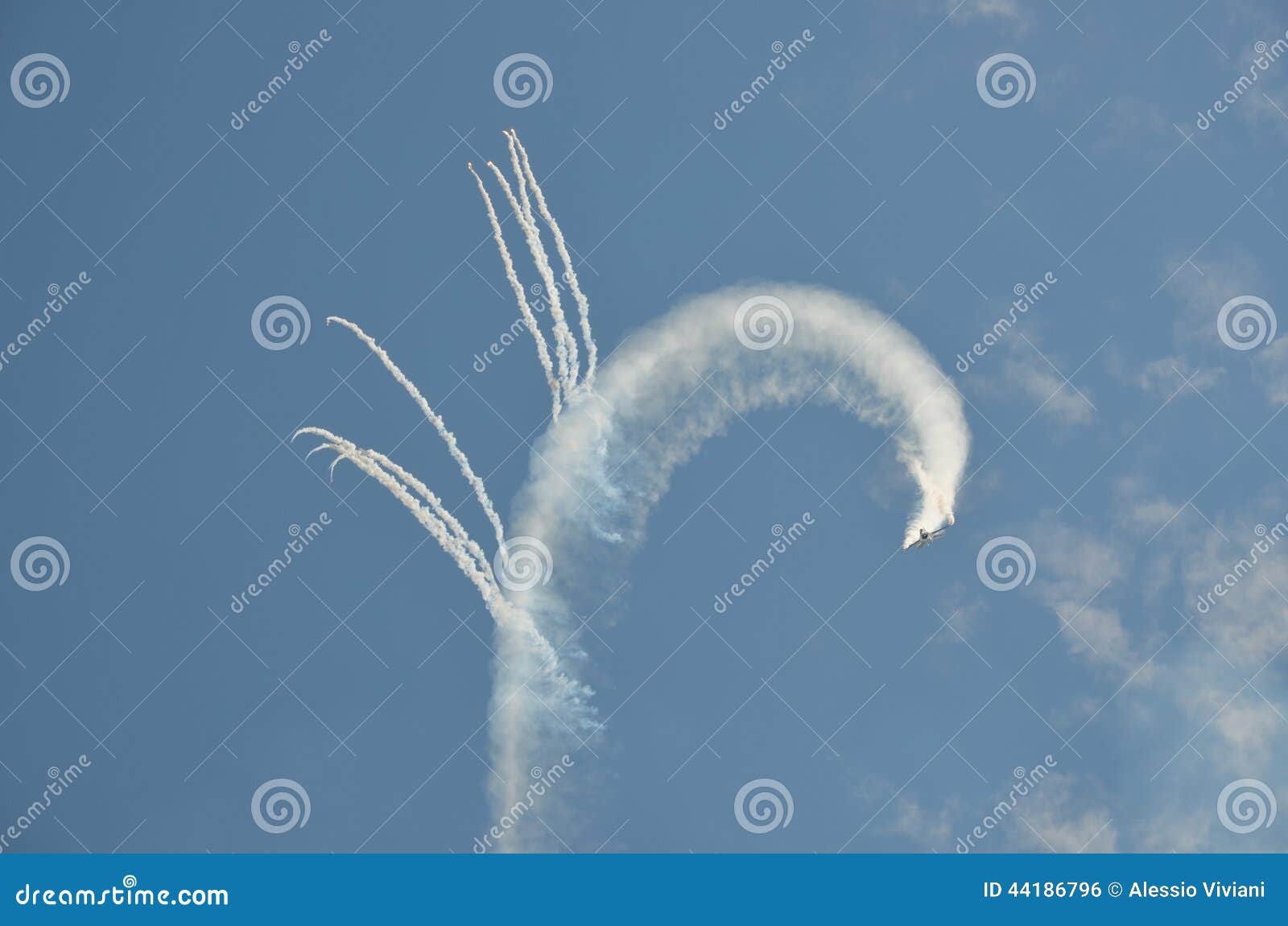F-16 Airshow with flares stock photo. Image of aeronautic - 44186796