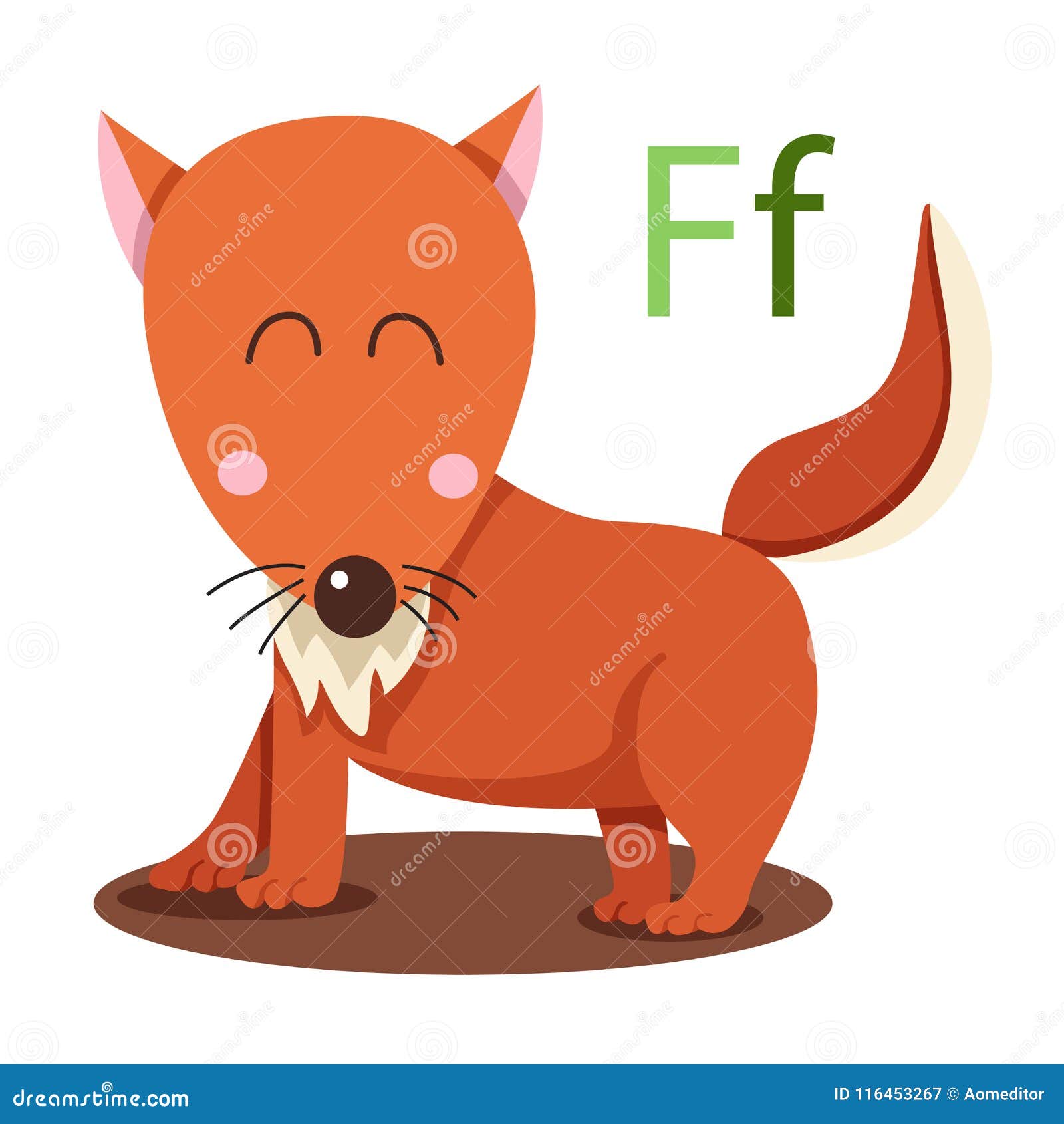 F alphabet vector animal stock vector. Illustration of education ...