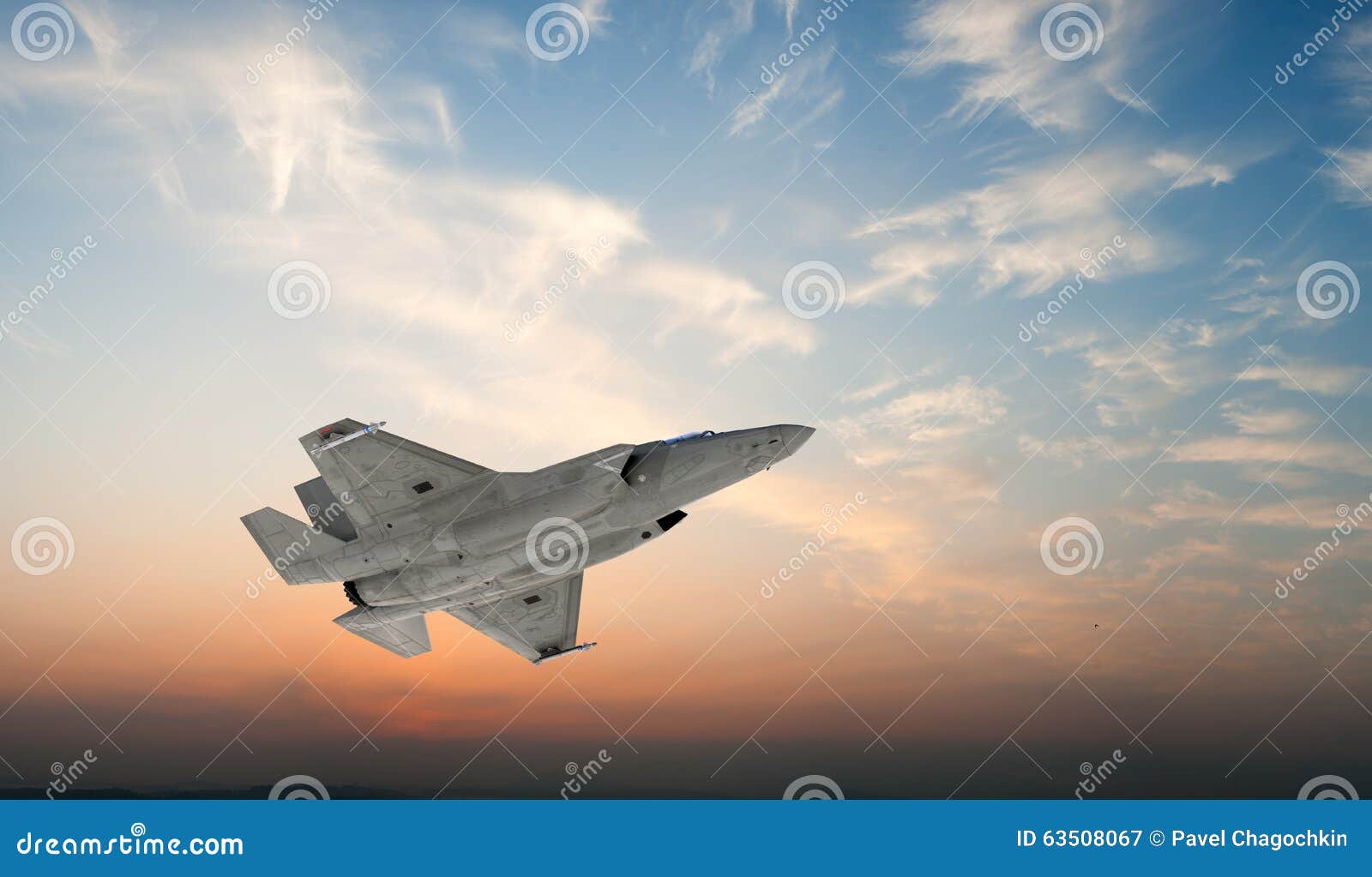 F 35 , American Military Fighter Plane.Jet Plane. Fly In Clouds Royalty ...