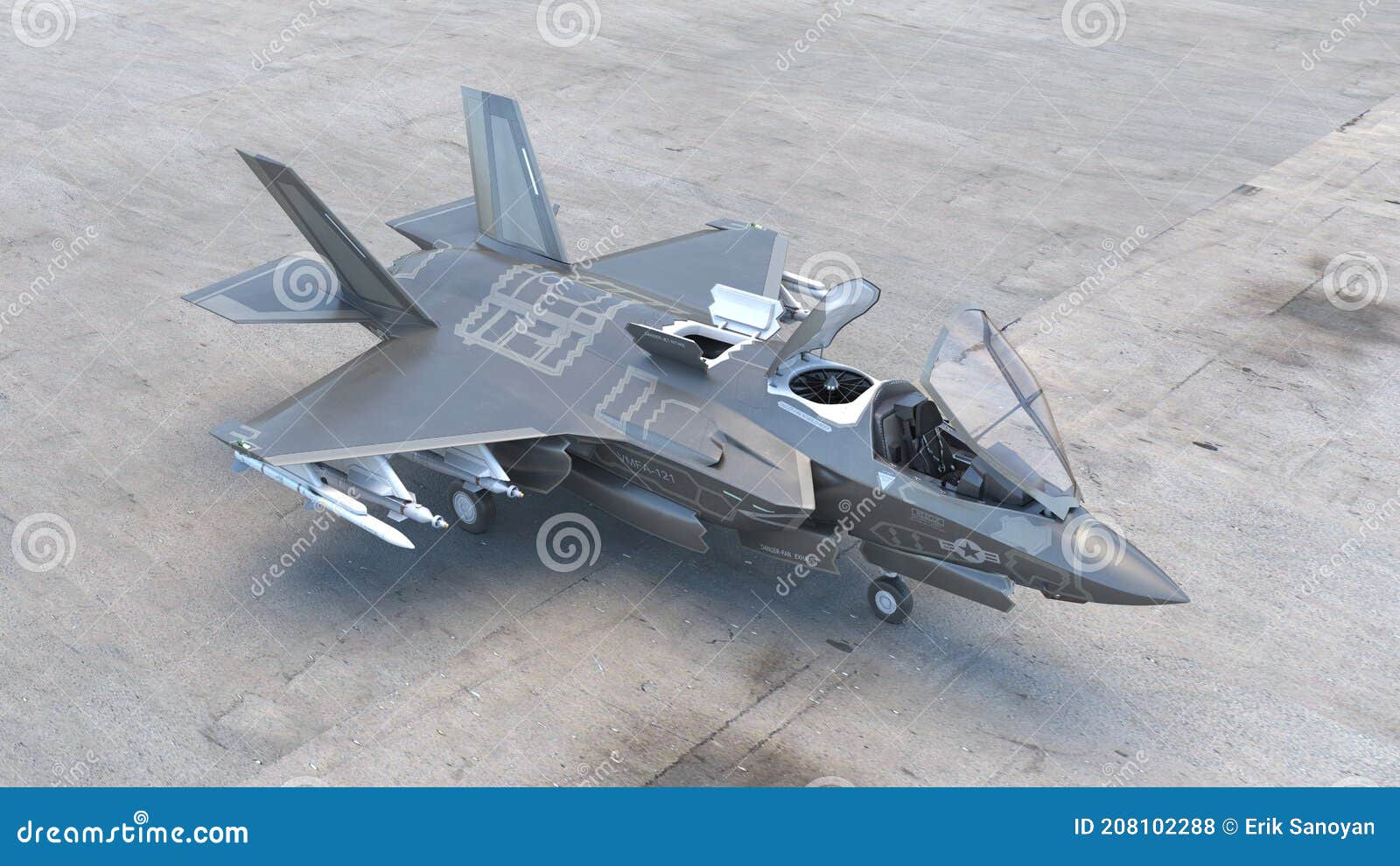 F-35B Lightning II 3d Model Render Royalty-Free Stock Image ...
