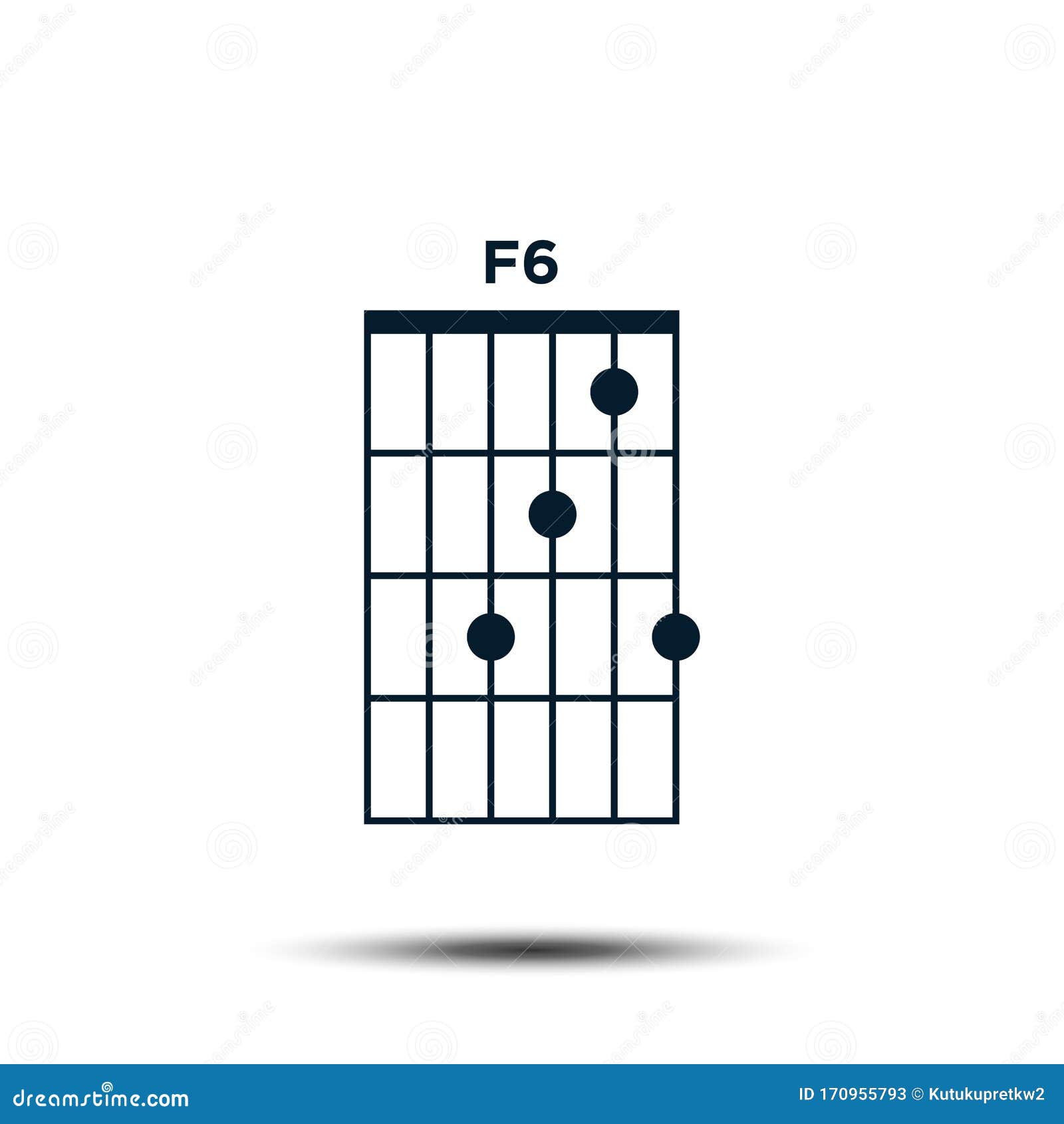 F6, Basic Guitar Chord Chart Icon Vector Template | CartoonDealer.com ...