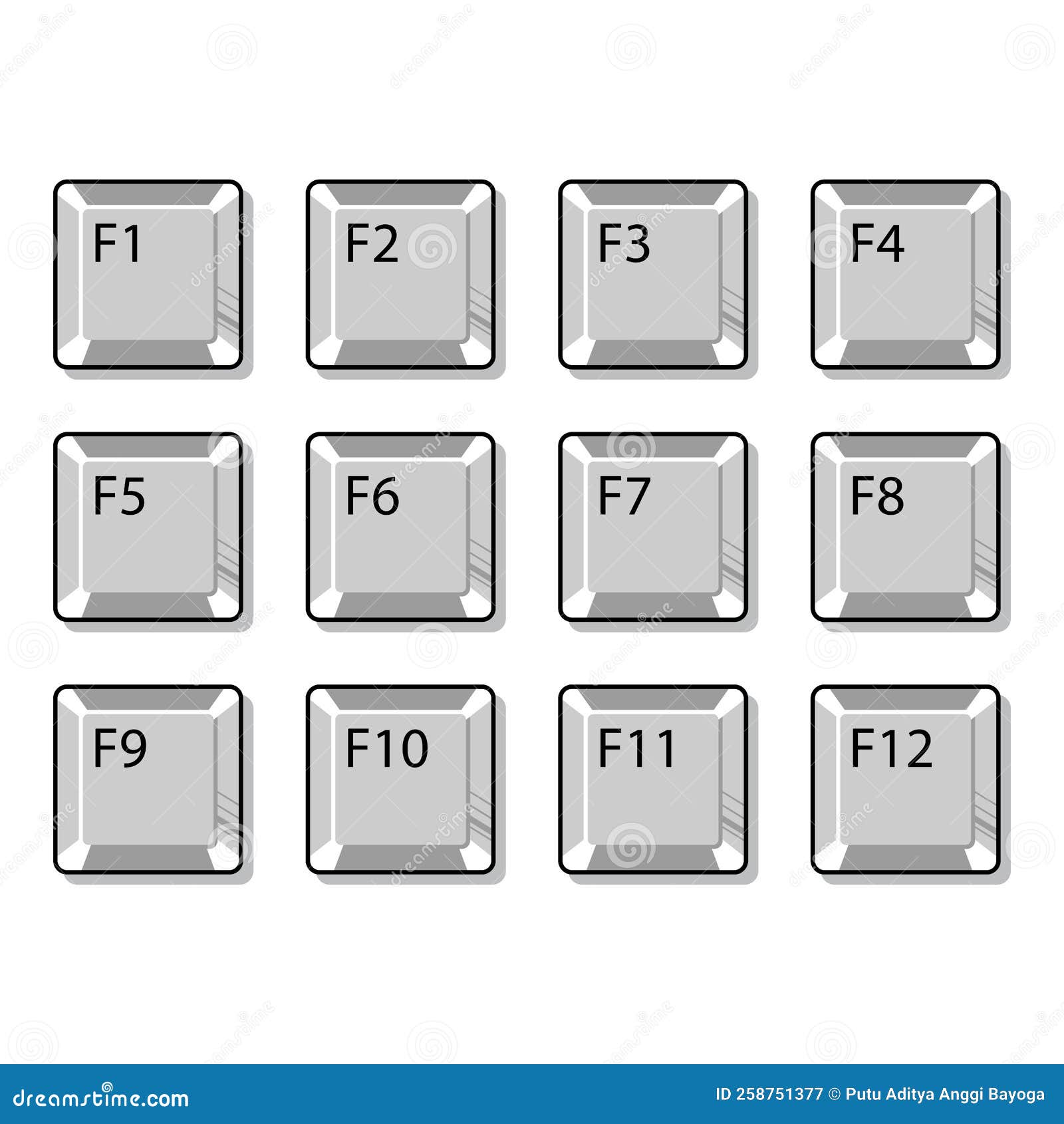 F button icon set stock vector. Illustration of logo - 258751377