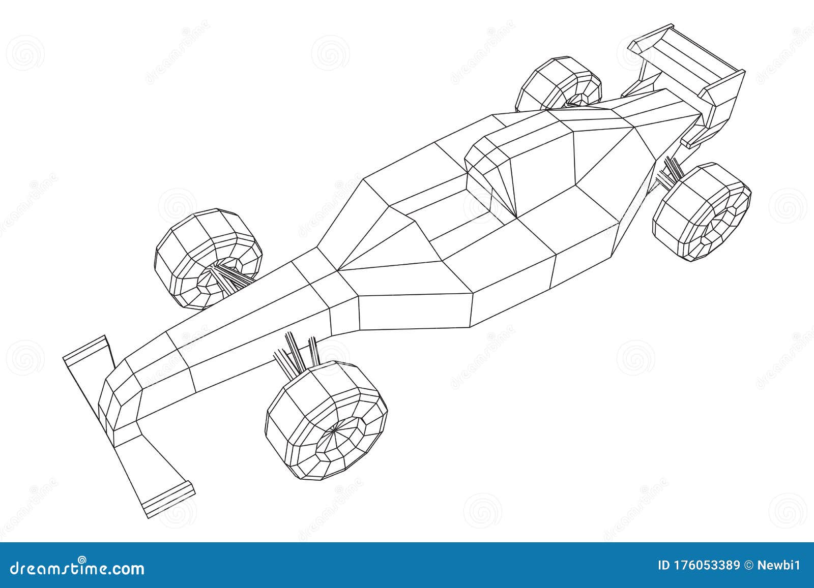 F1 Car Bolide Formula One Speed Concept Stock Vector - Illustration of ...