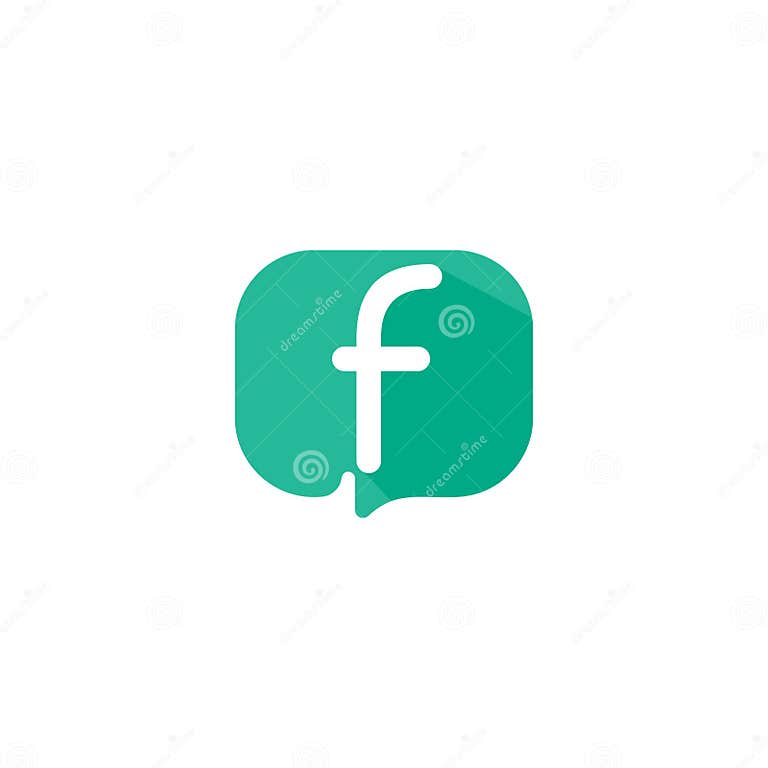 F Chat Logo Talk Vector Illustration, Chat Letter F Logo Stock Vector ...