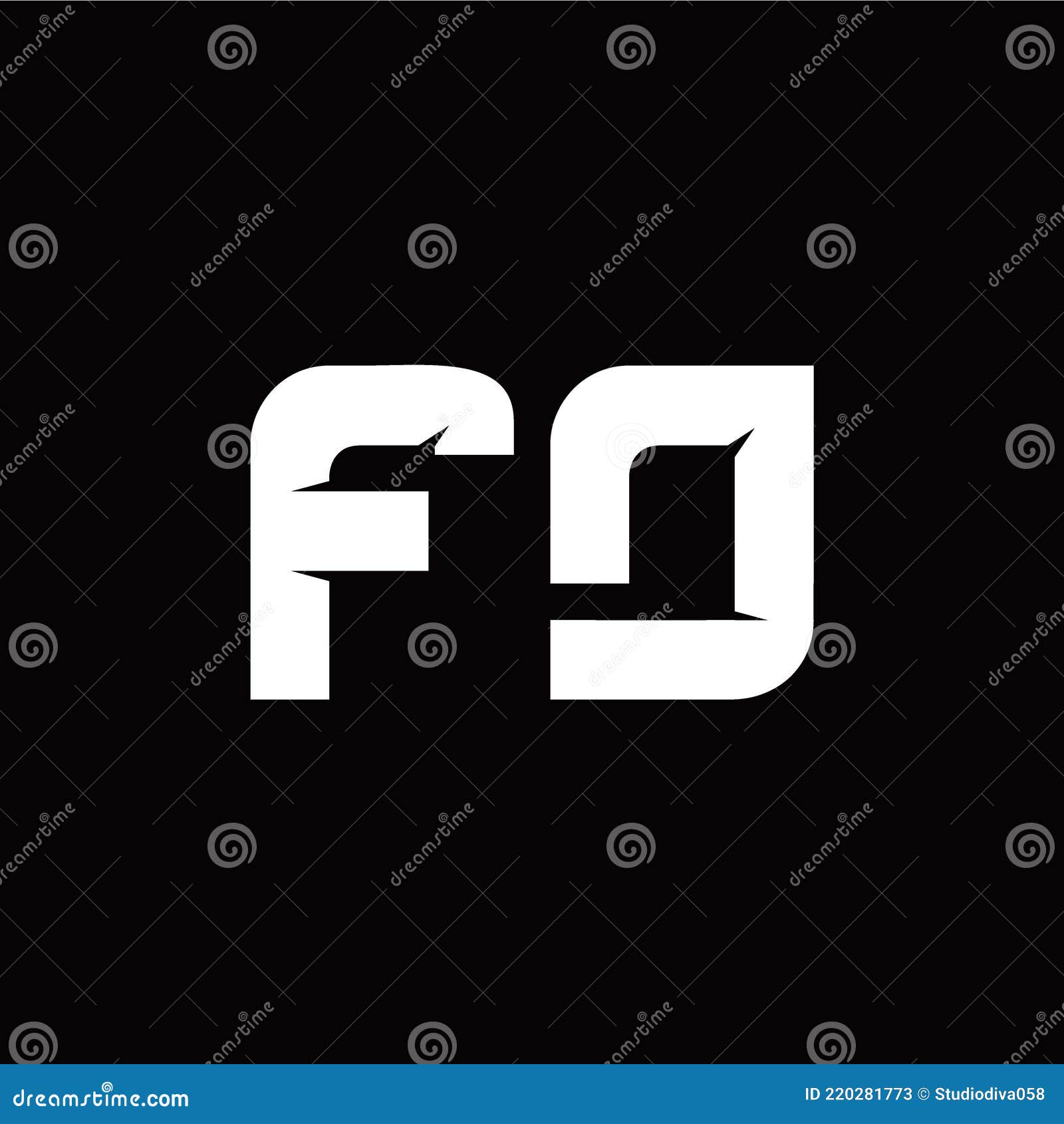 F D Letter Monogram Style Initial Logo Template Stock Vector ...