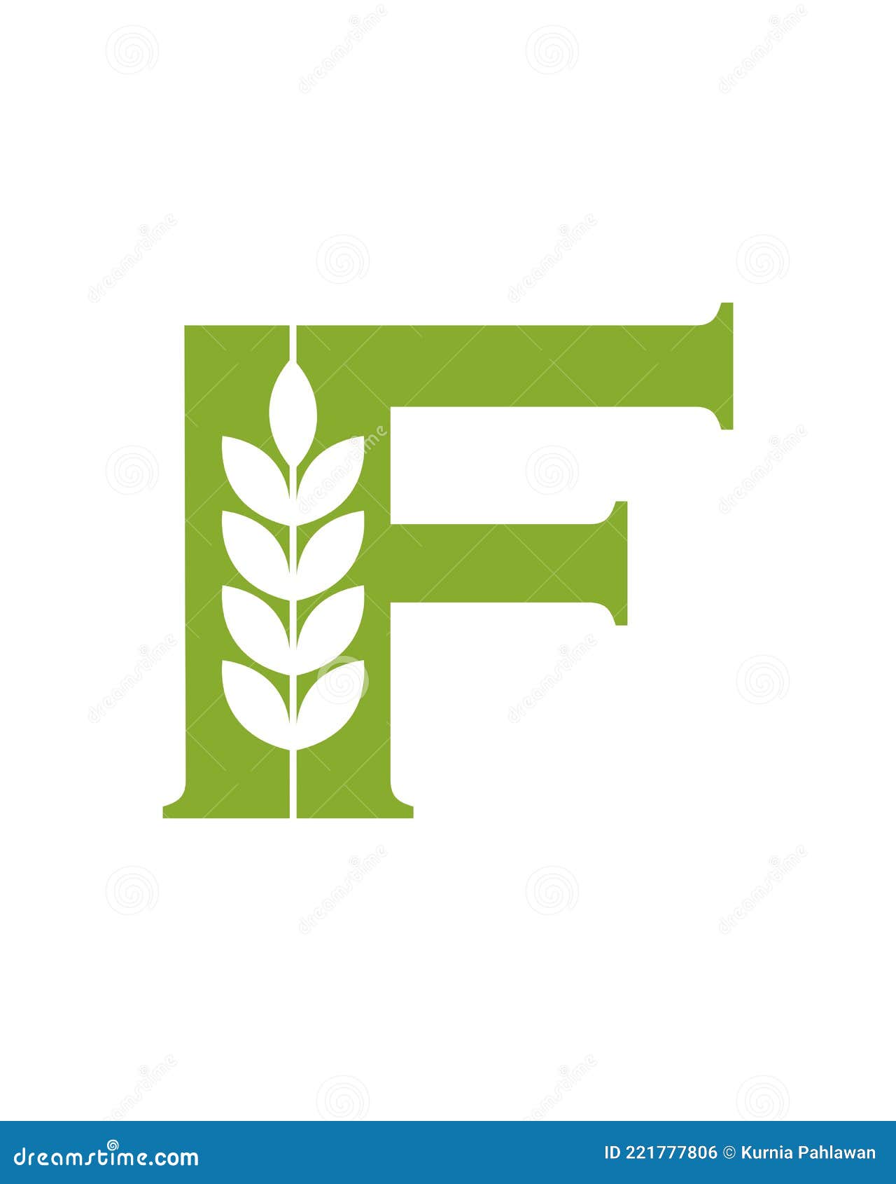 F Farm Logo , F Initial Logo Stock Illustration - Illustration of green ...