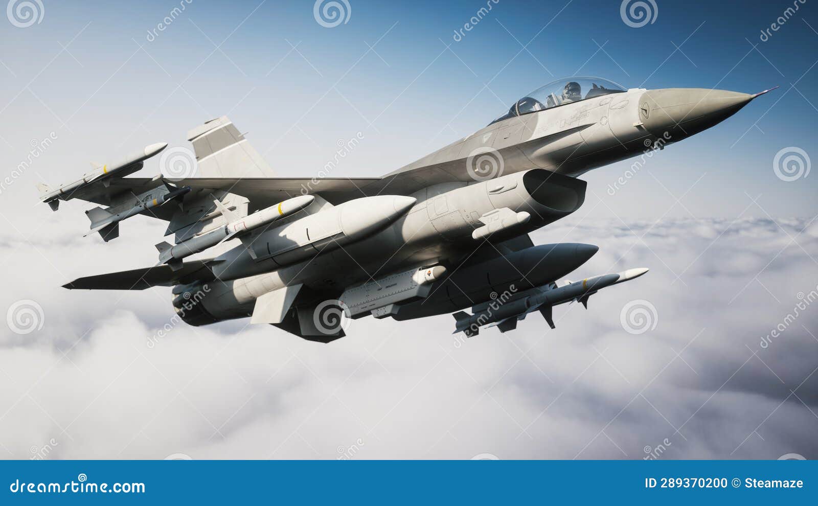 A Fighter Jet Flying Through A Cloudy Sky With Lightning Bolting Behind ...