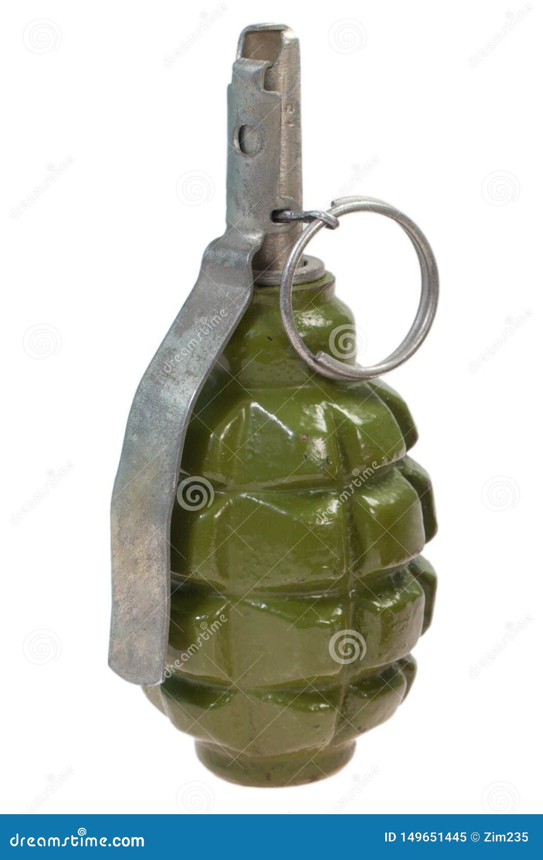 F-1 Fragmentation Hand Grenade Stock Image - Image of grenade, ring ...