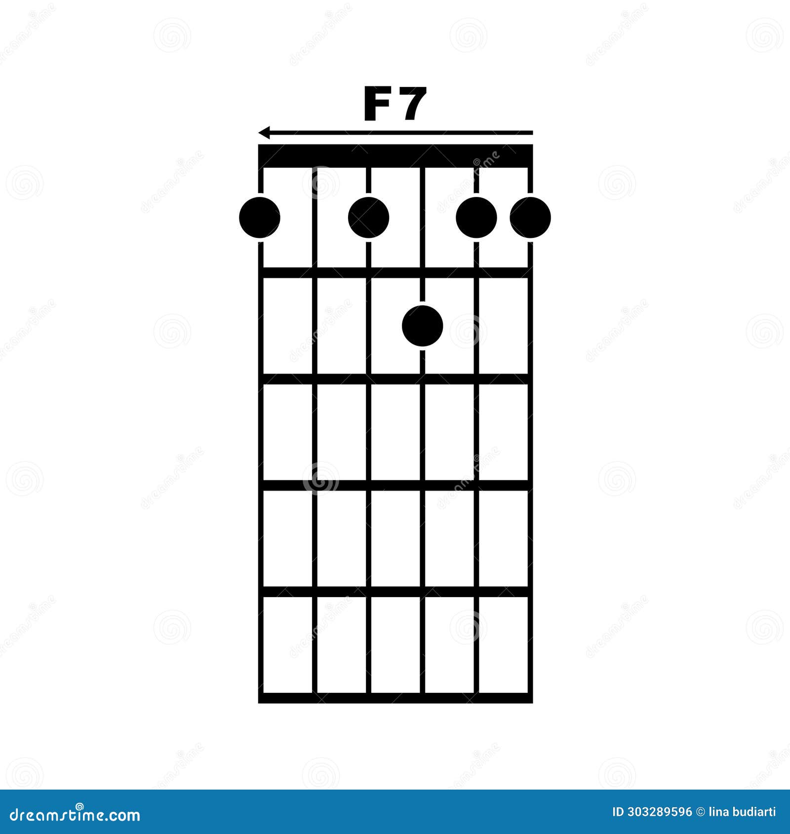 F7 guitar chord icon stock vector. Illustration of pick - 303289596