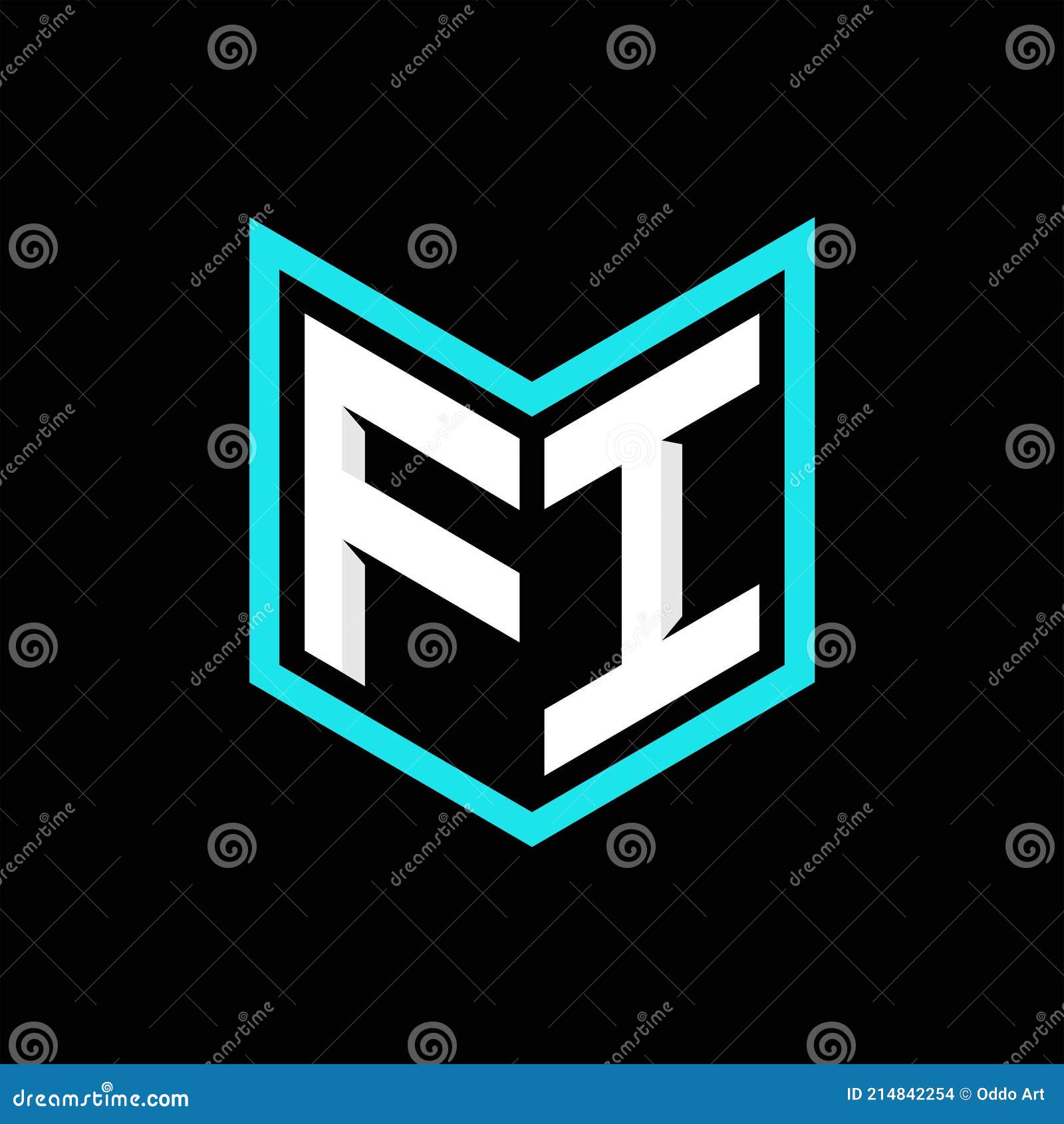 F I Initial Logo Monogram Designs Modern Templates Stock Vector ...