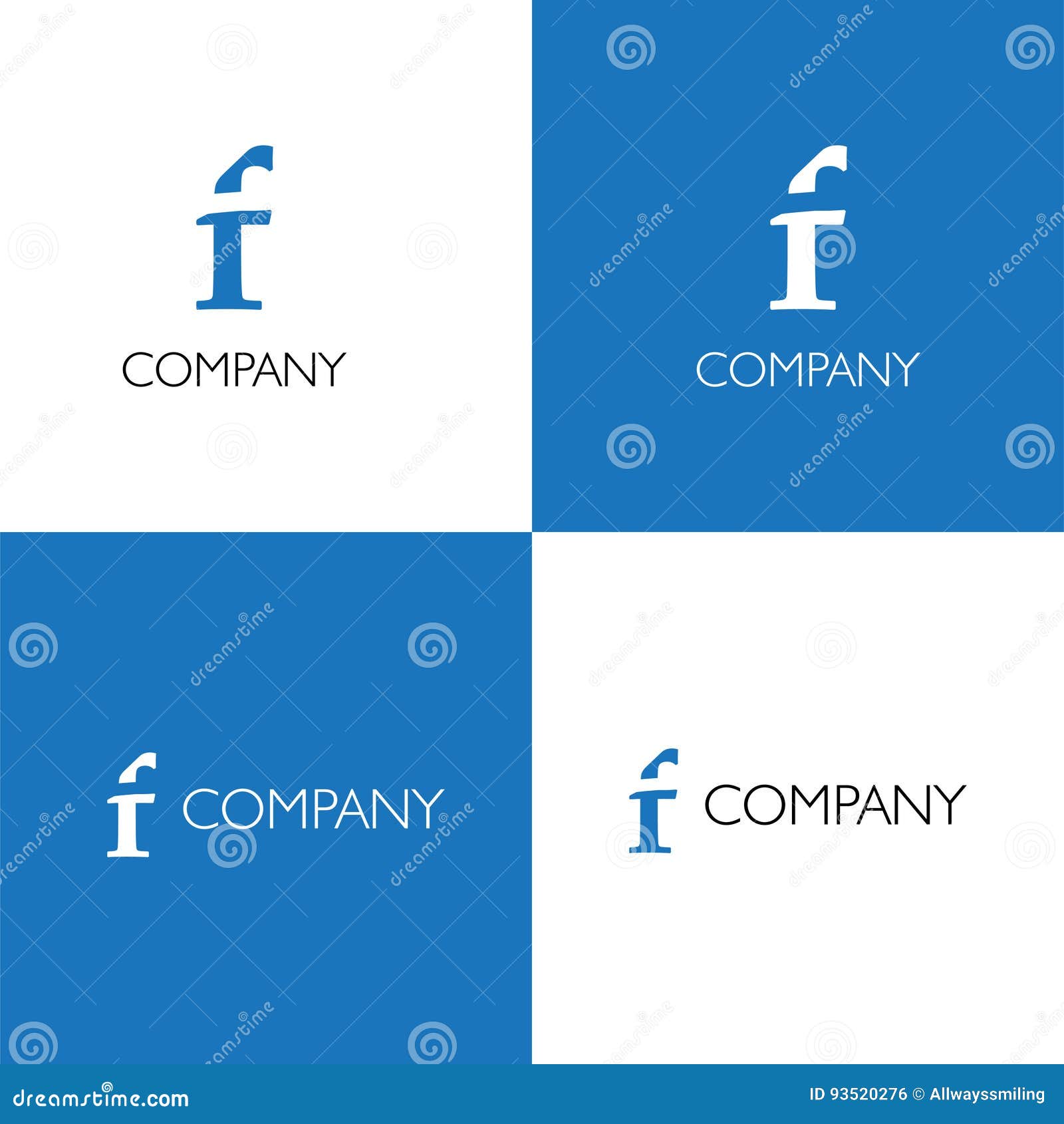 F letter company Logo stock vector. Illustration of sign - 93520276