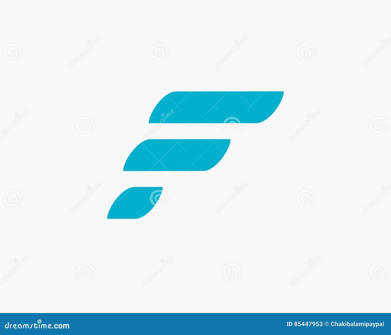 F Letter Logo Abstract Design, Fast Sport Letter . Stock Illustration ...
