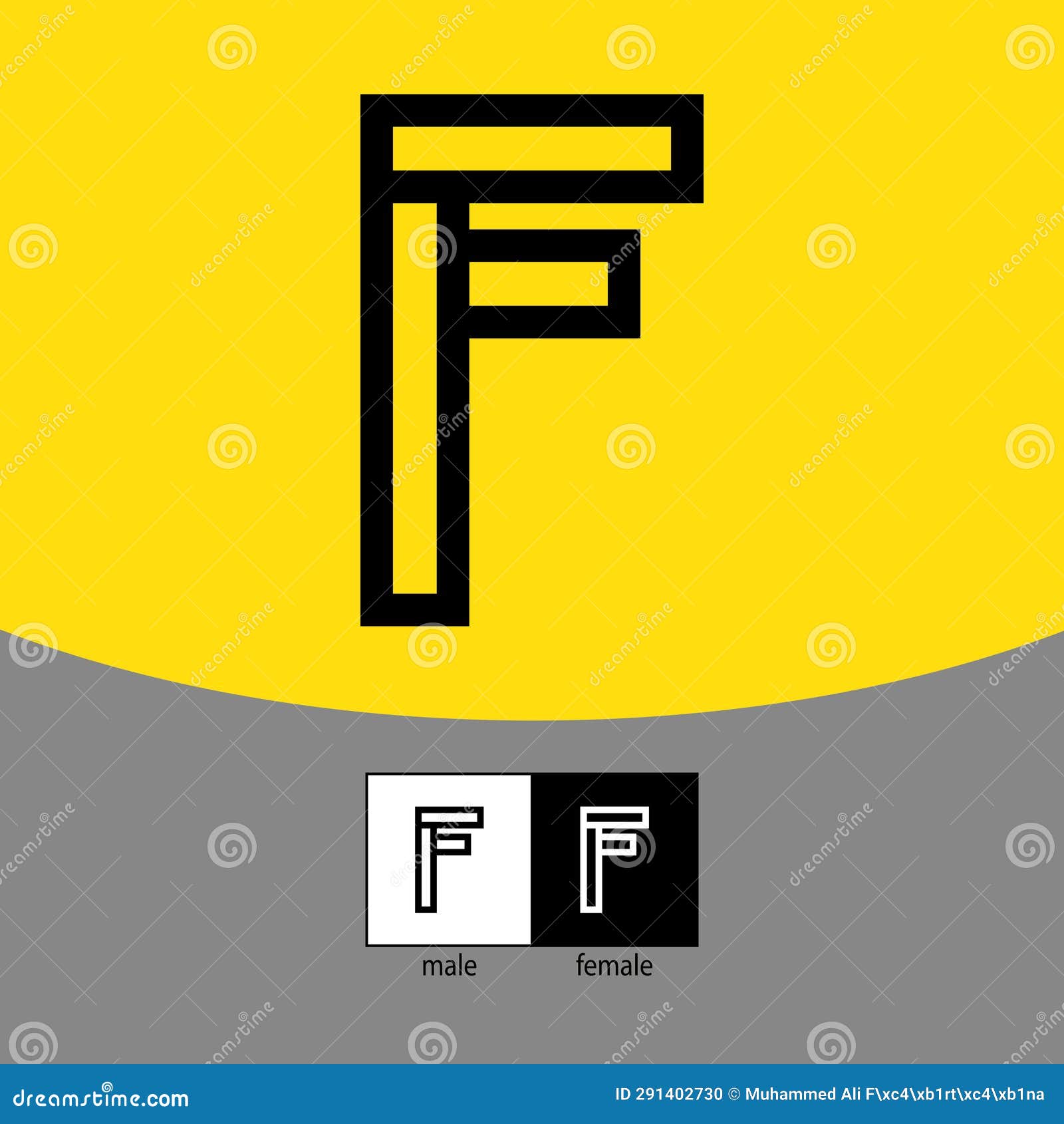 F Letter Logo. Black Color stock illustration. Illustration of font ...