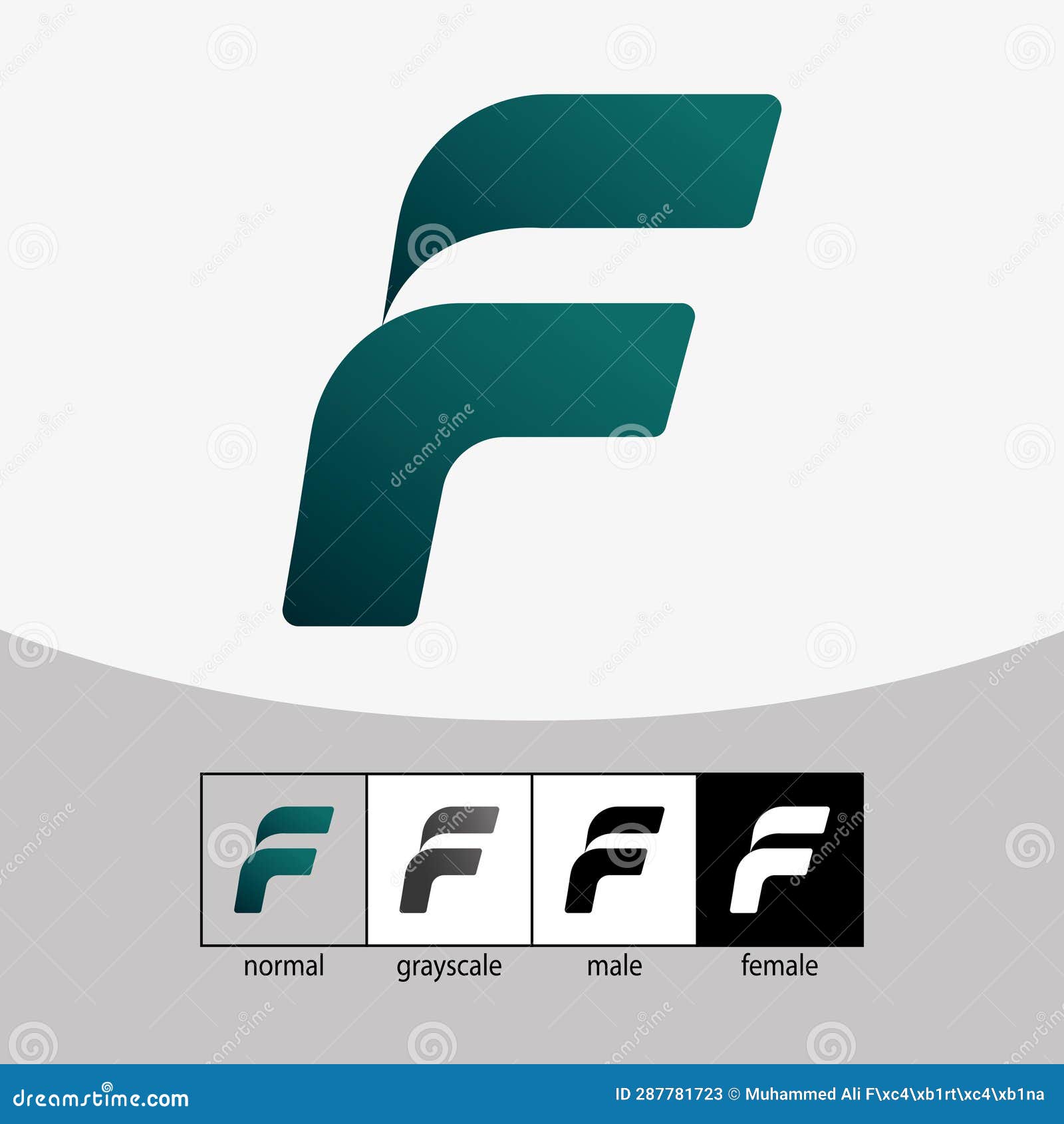 F Letter Logo. Green Color stock vector. Illustration of green - 287781723