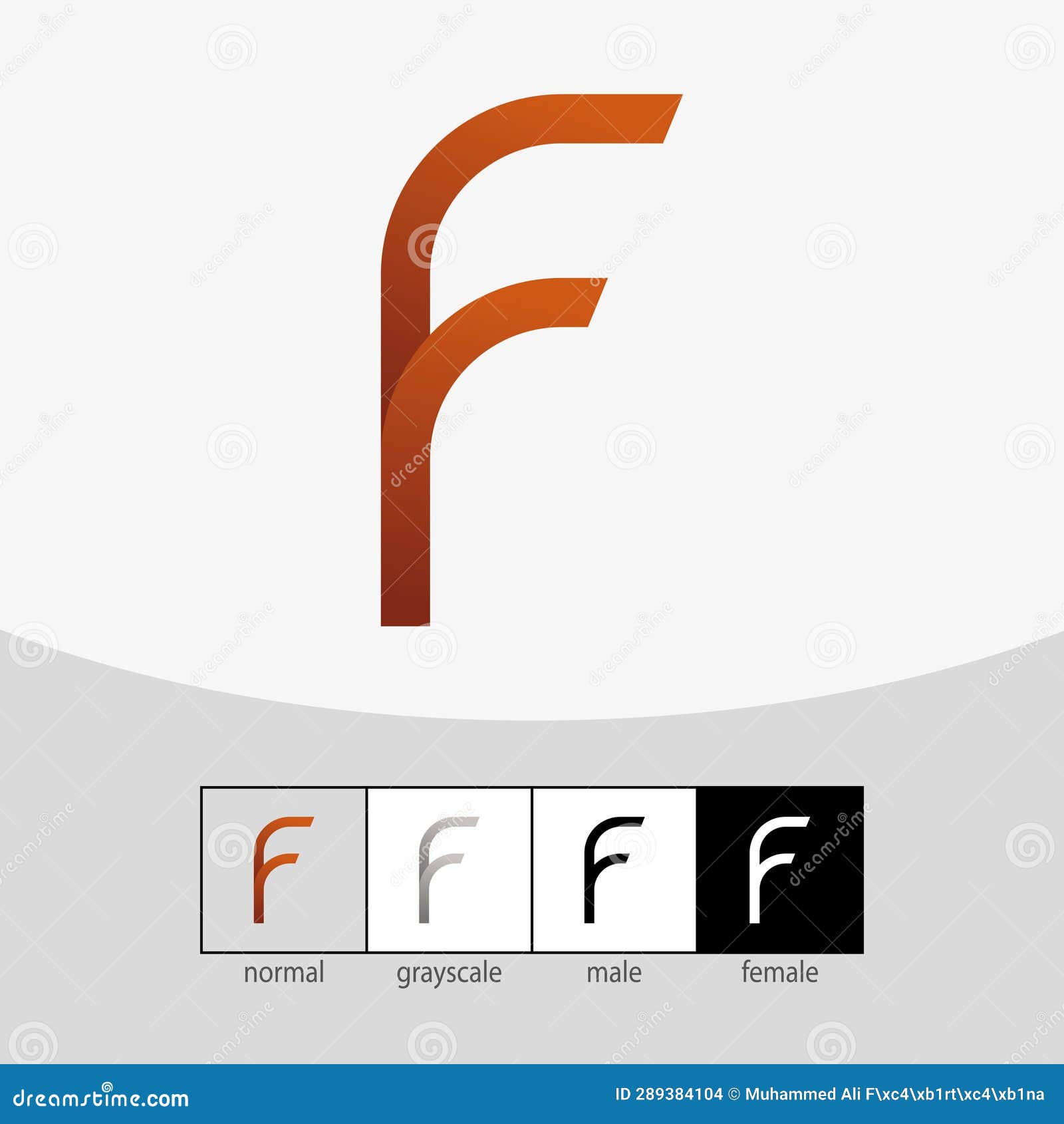 F Letter Logo. Orange Color Stock Vector - Illustration of emblem, icon ...